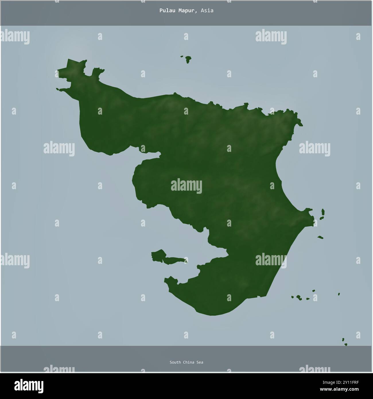 Pulau Mapur in the South China Sea, belonging to Indonesia, cropped to ...