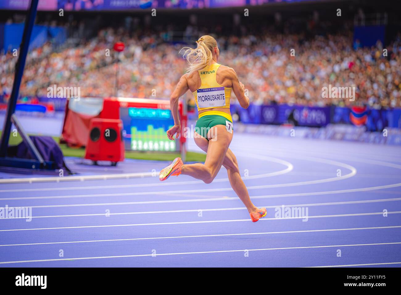 Modesta Justė Morauskaitė participating in the 400 meters at the Paris ...