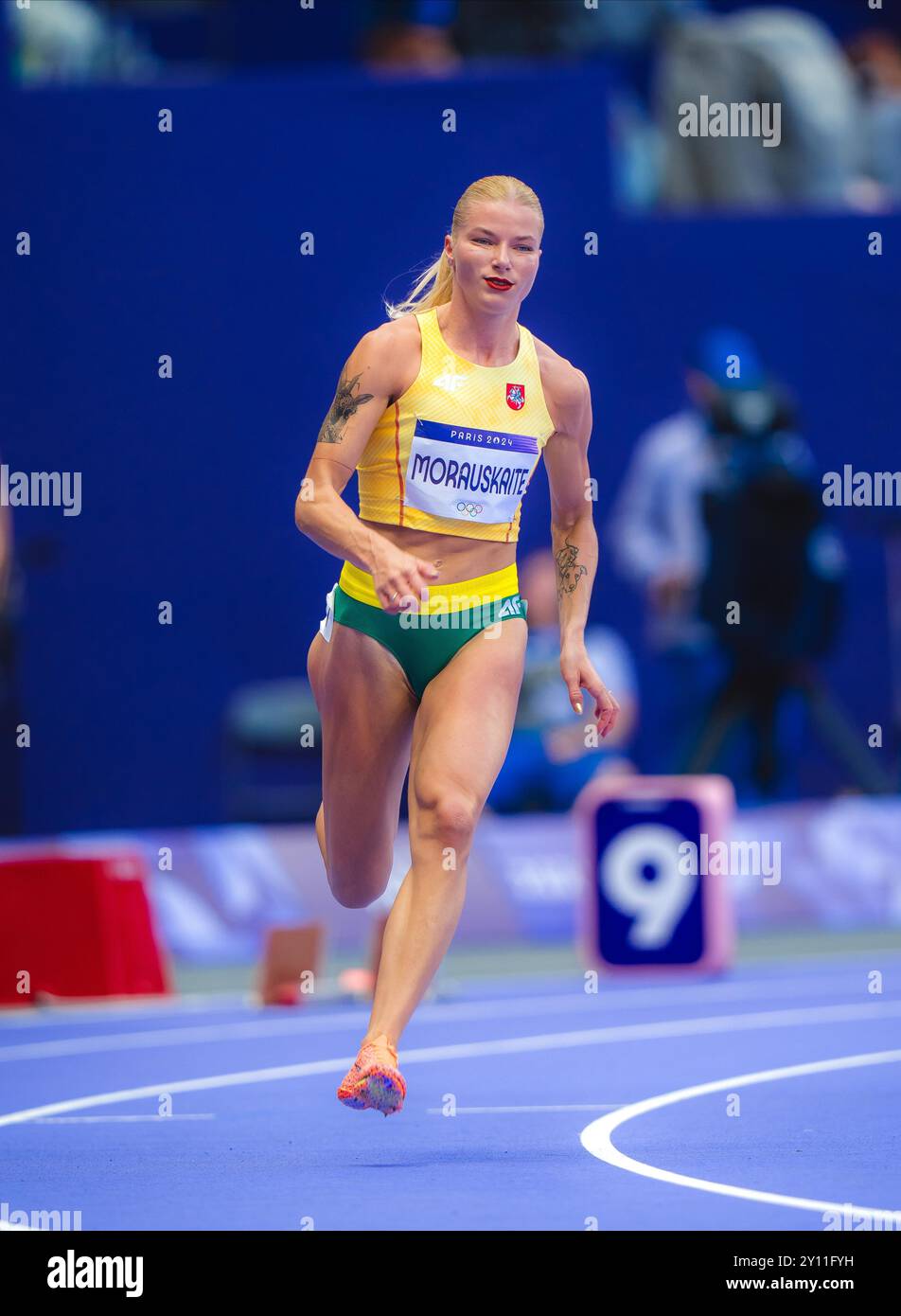 Modesta Justė Morauskaitė participating in the 400 meters at the Paris ...