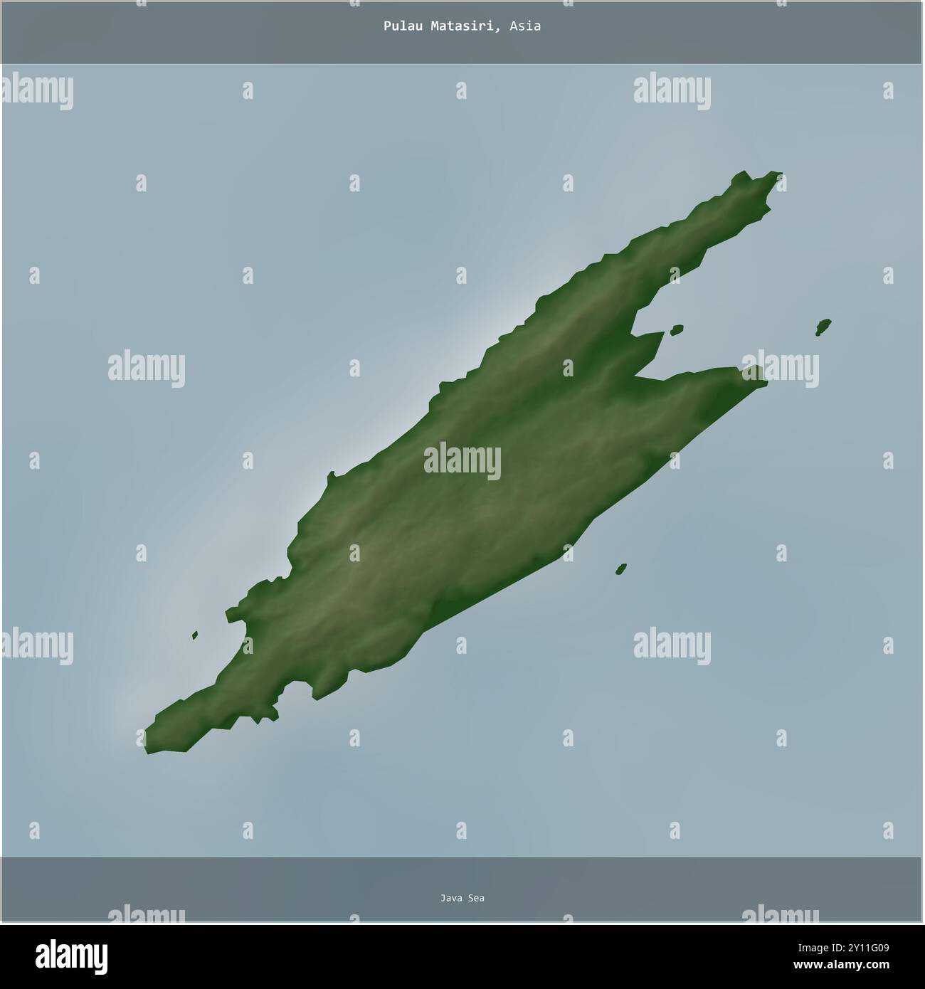 Pulau Matasiri in the Java Sea, belonging to Indonesia, cropped to ...