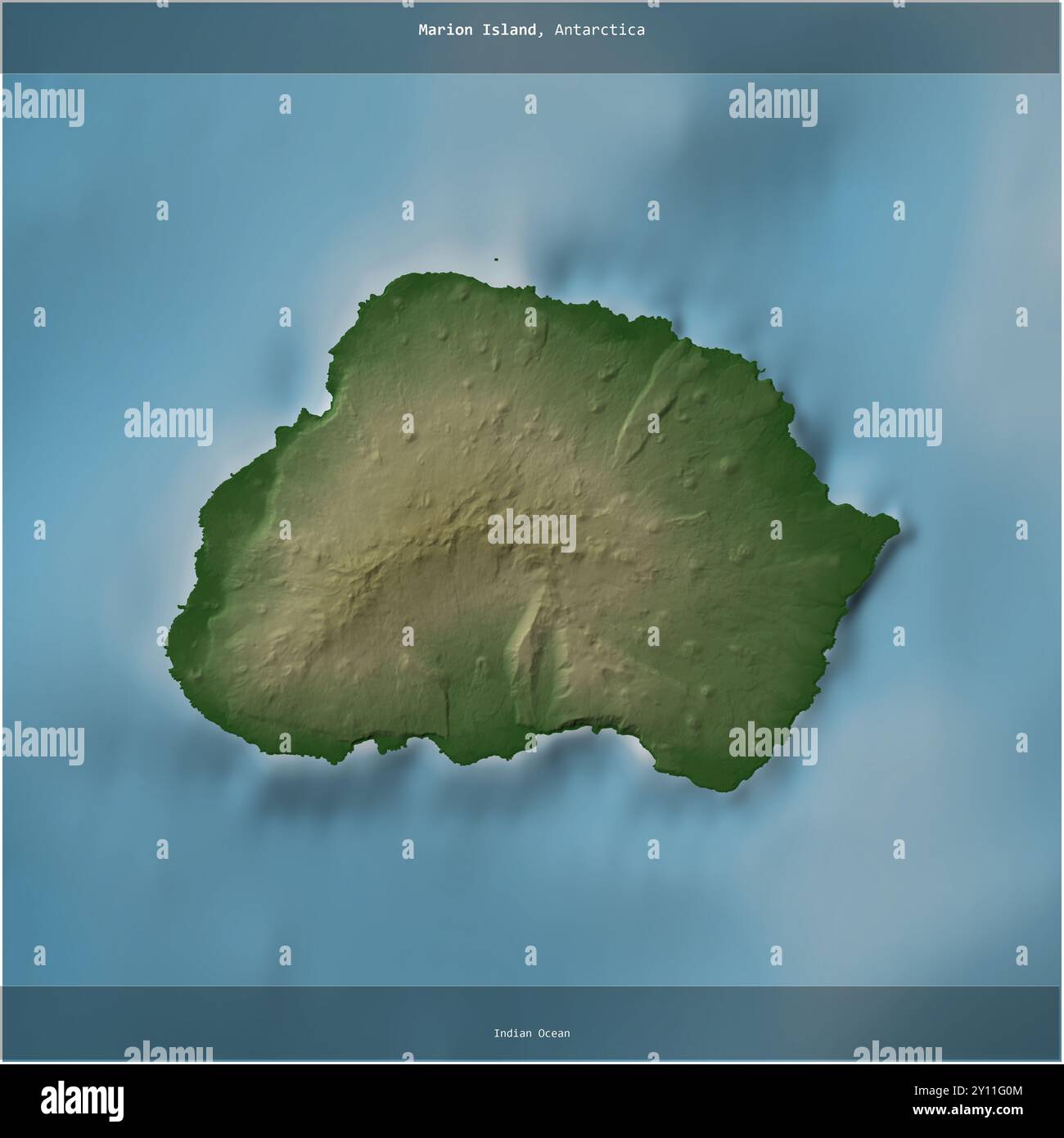 Marion Island in the Indian Ocean, belonging to South Africa, cropped ...