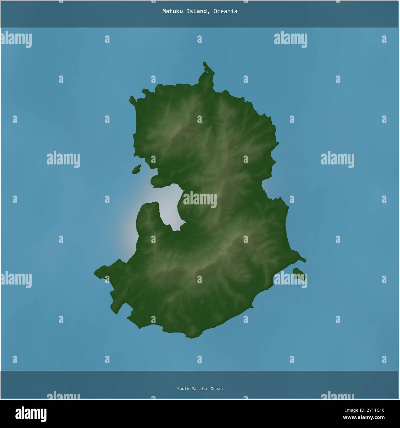Matuku Island in the South Pacific Ocean, belonging to Fiji, cropped to ...