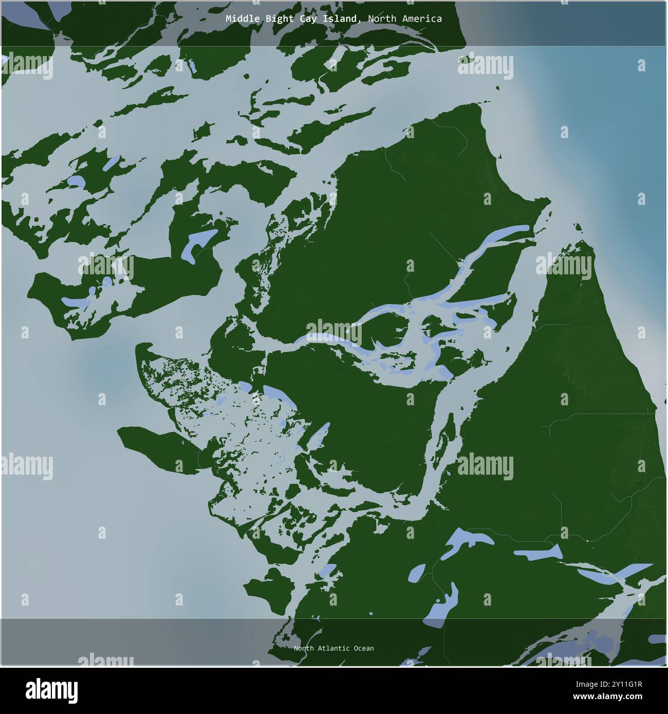 Middle Bight Cay Island in the North Atlantic Ocean, belonging to ...