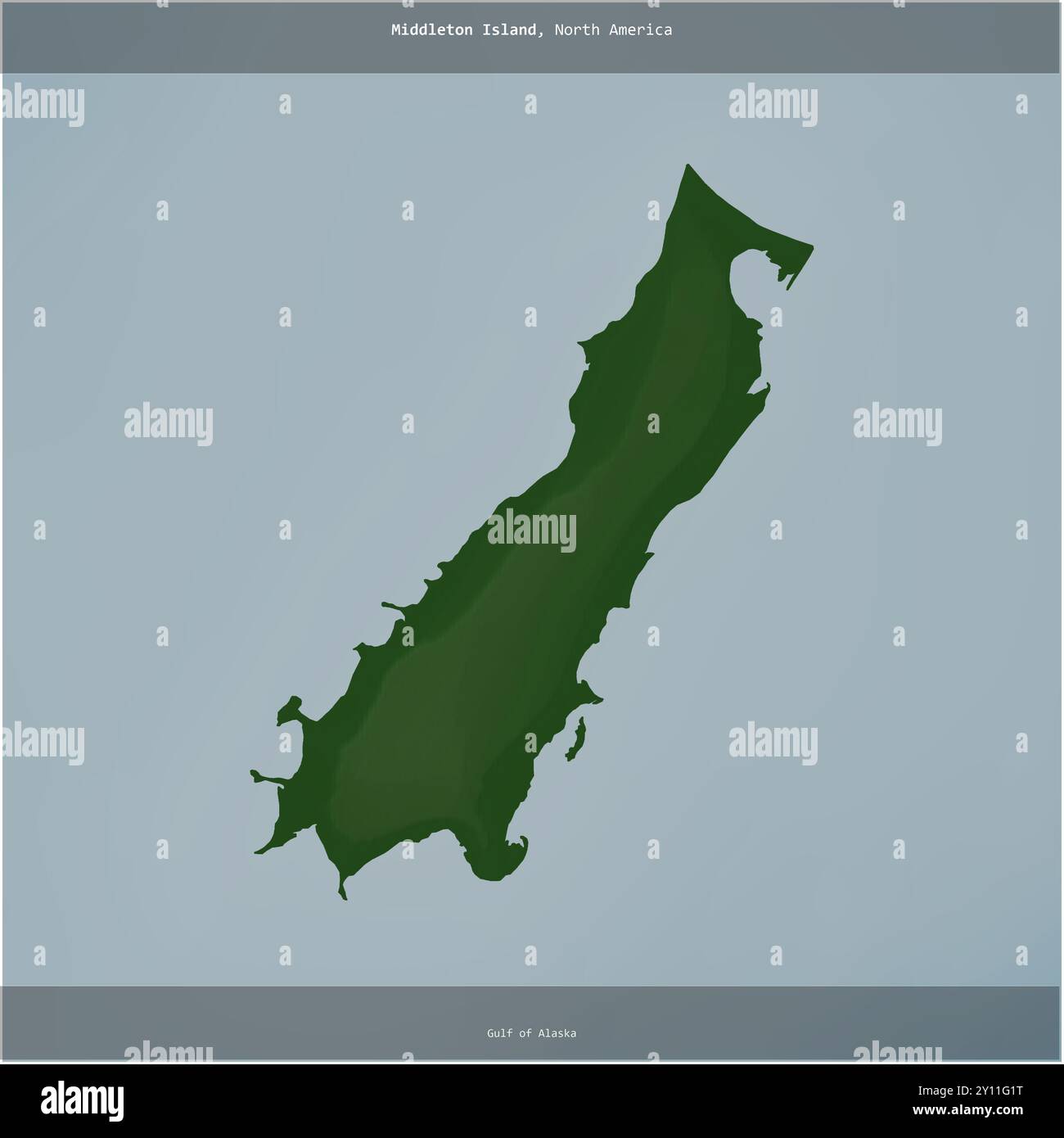 Middleton Island in the Gulf of Alaska, belonging to United States ...