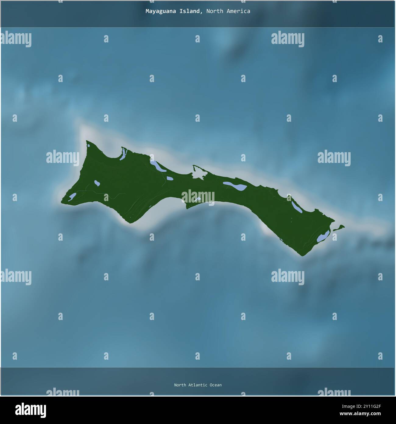 Mayaguana Island in the North Atlantic Ocean, belonging to Bahamas ...