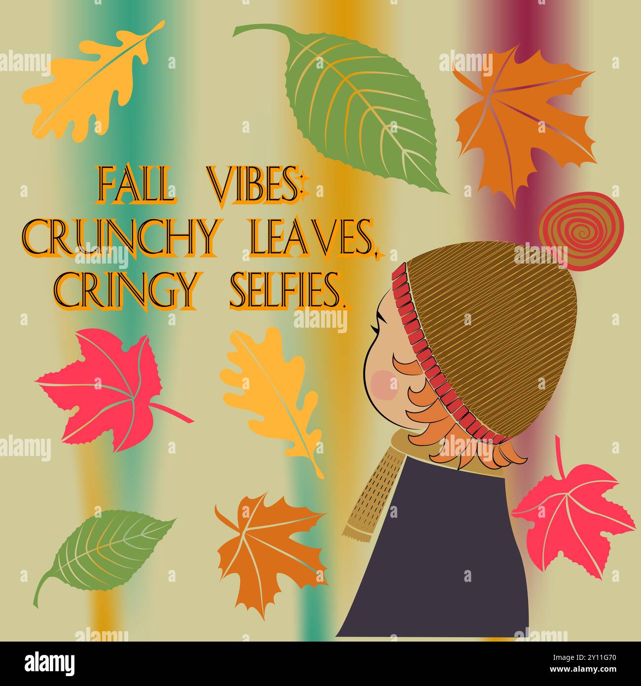 Whimsical fall foliage Stock Vector Images - Alamy