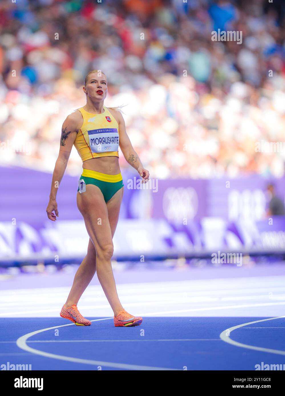 Modesta Justė Morauskaitė participating in the 400 meters at the Paris ...
