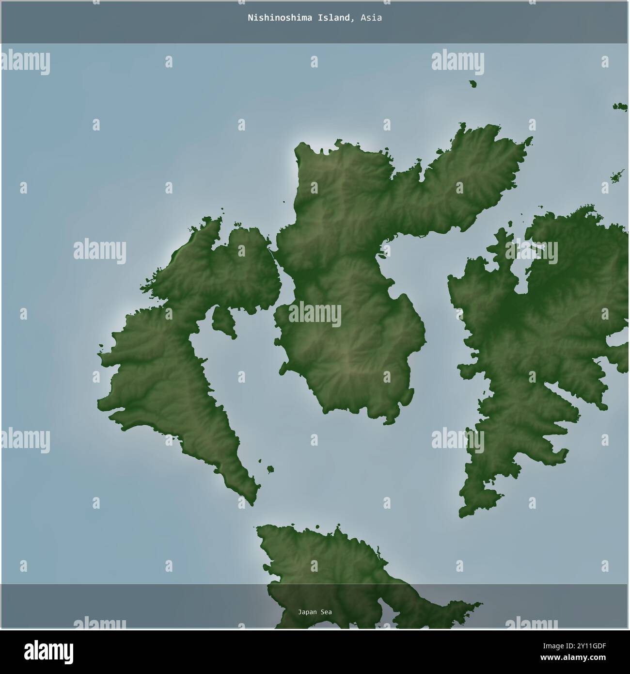 Nishinoshima Island in the Japan Sea, belonging to Japan, cropped to ...