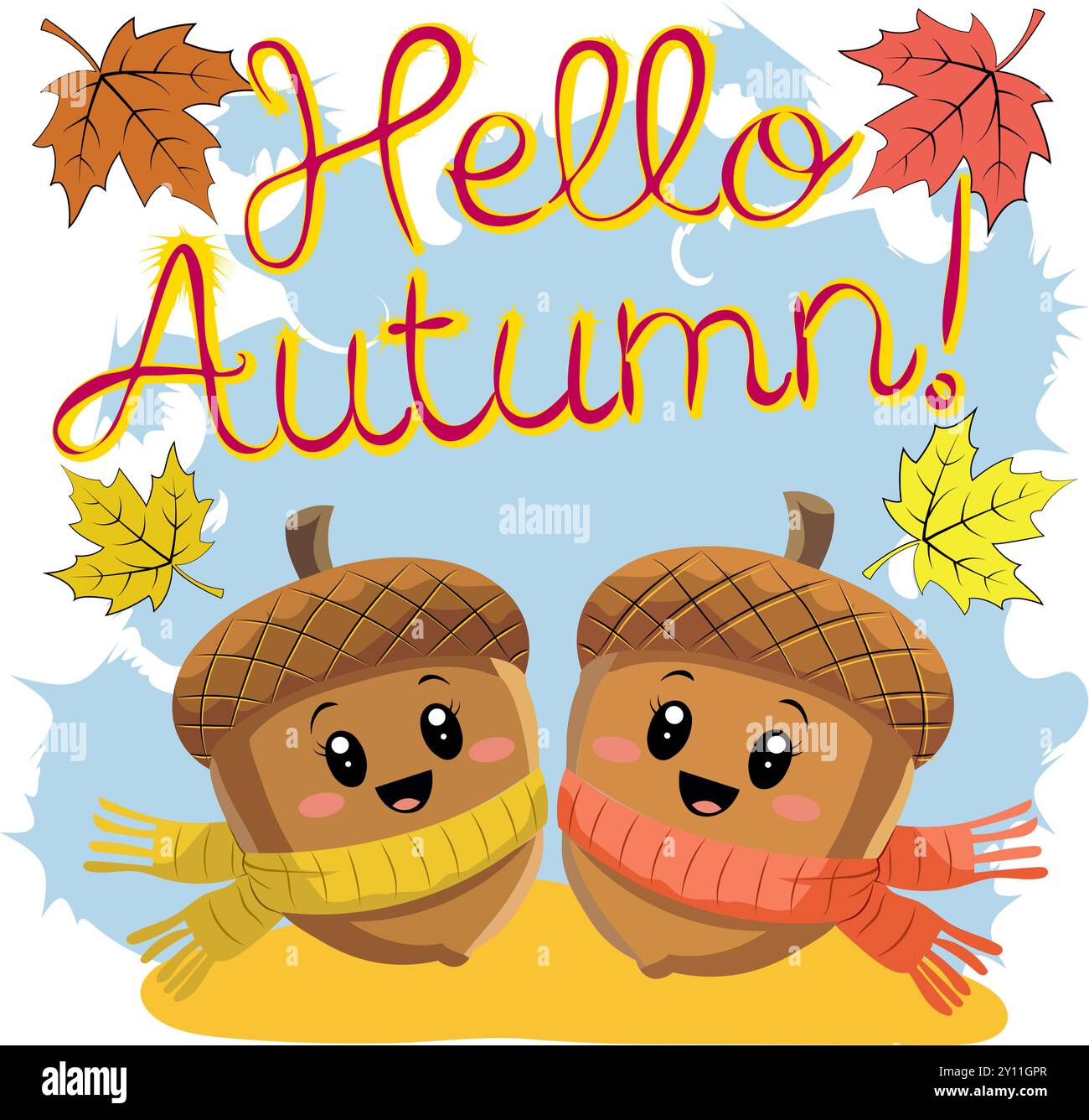 Adorable cartoon characters two Stock Vector Images - Alamy