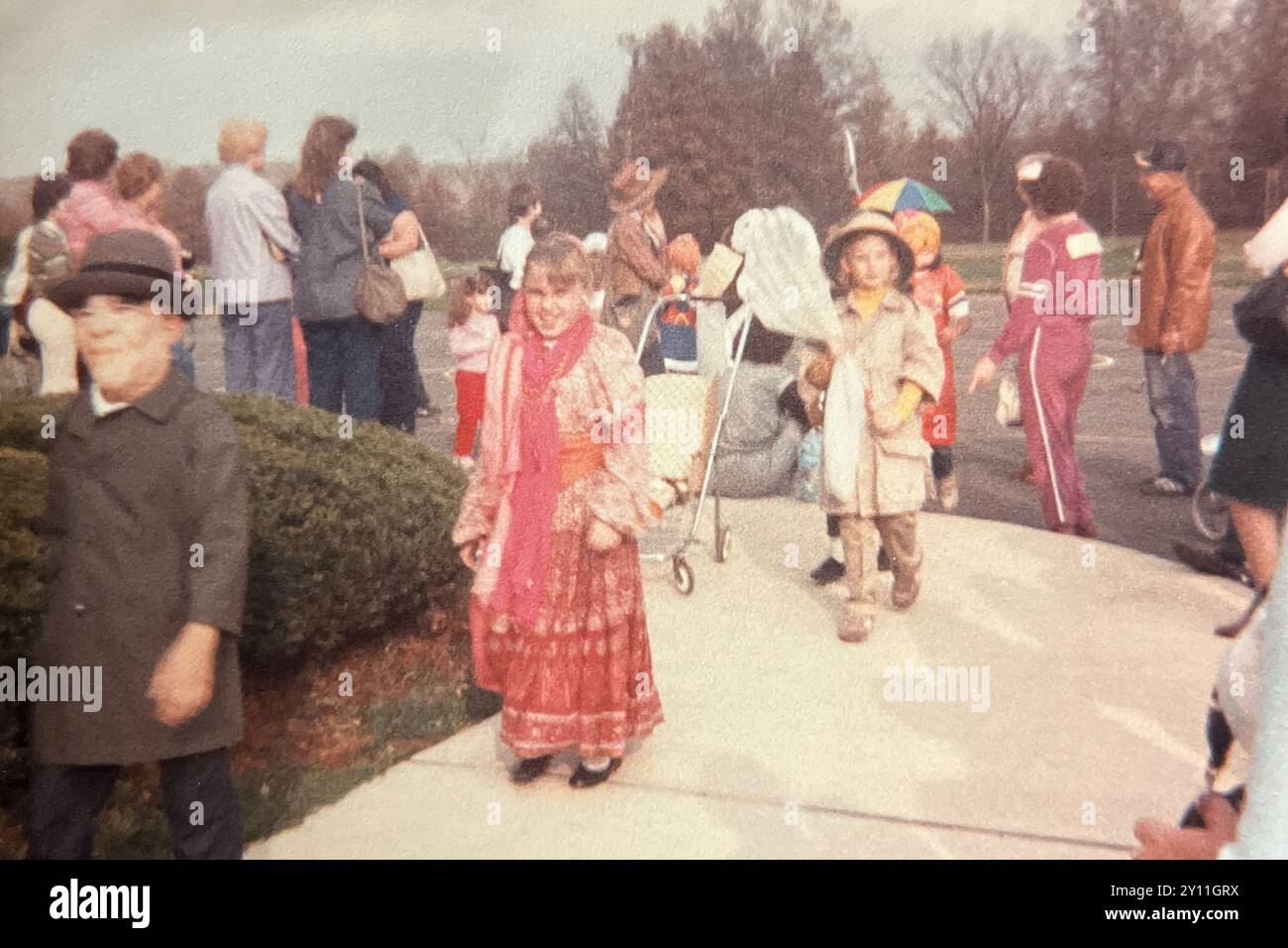 New Jersey - Circa October, 1984: Kids walk around in costume during a ...