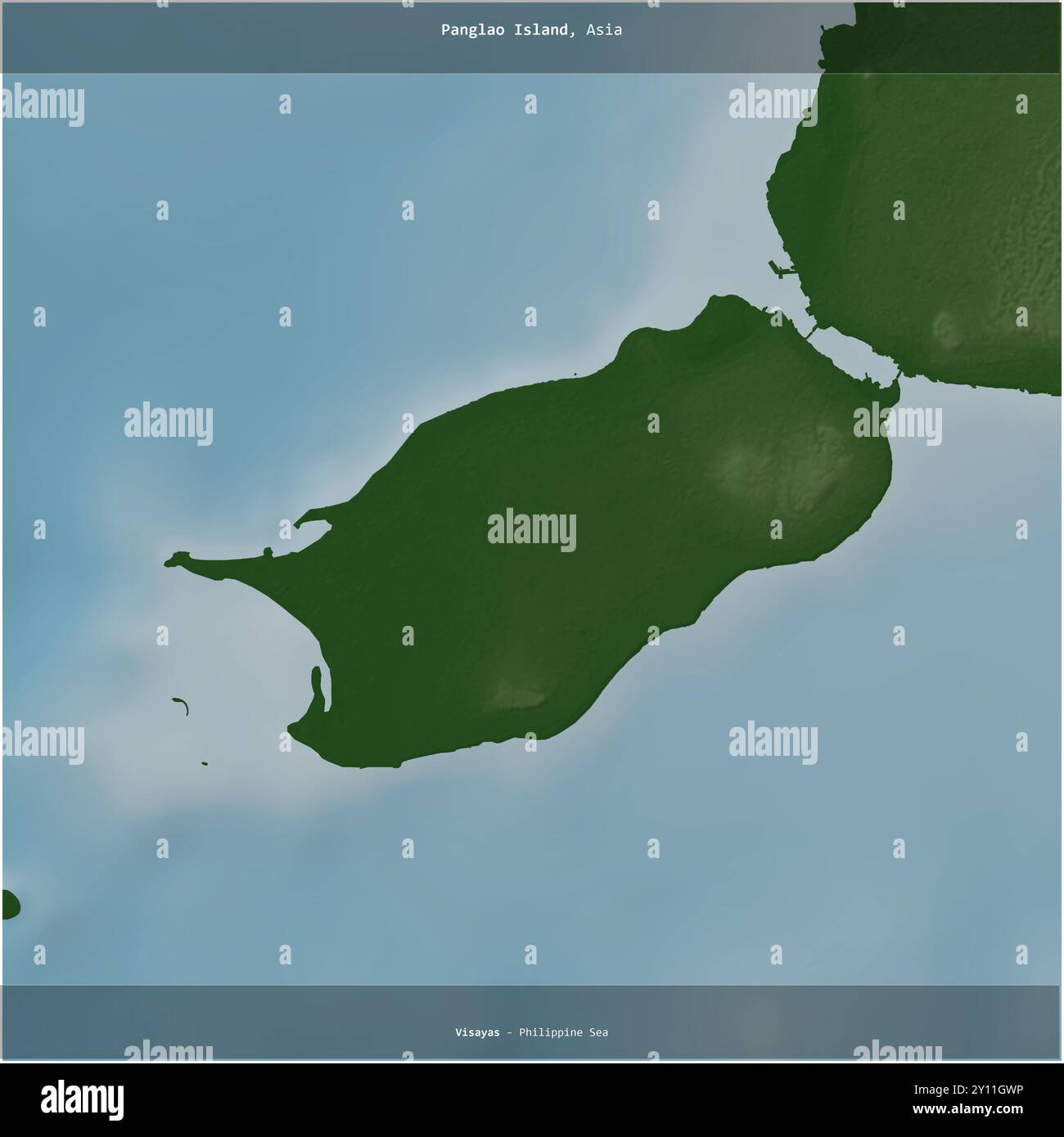 Panglao Island in the Philippine Sea, belonging to Philippines, cropped ...