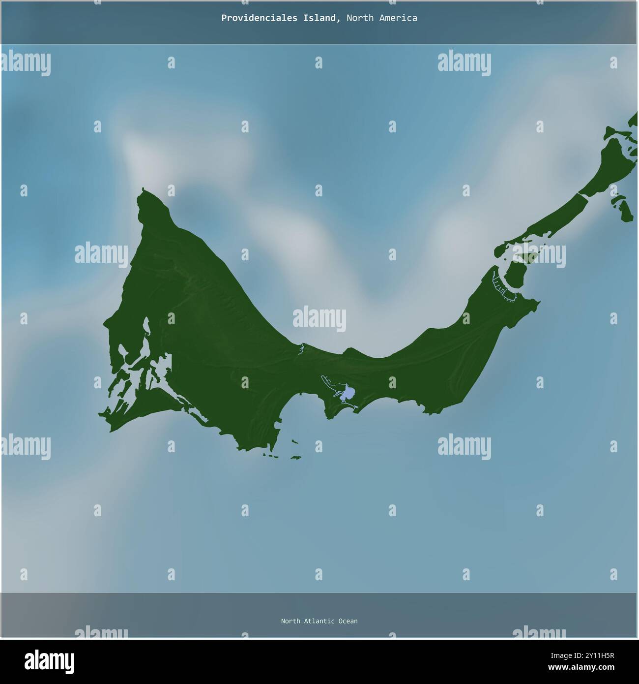 Providenciales Island in the North Atlantic Ocean, belonging to Turks ...