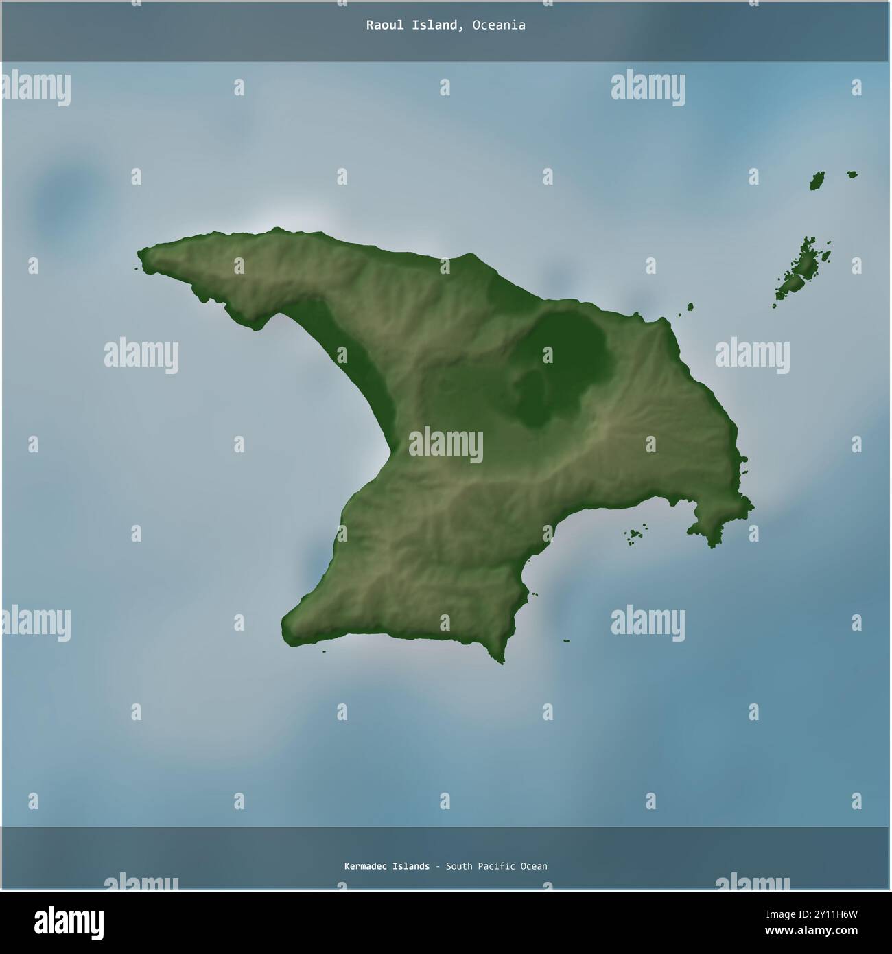 Raoul Island in the South Pacific Ocean, belonging to New Zealand ...