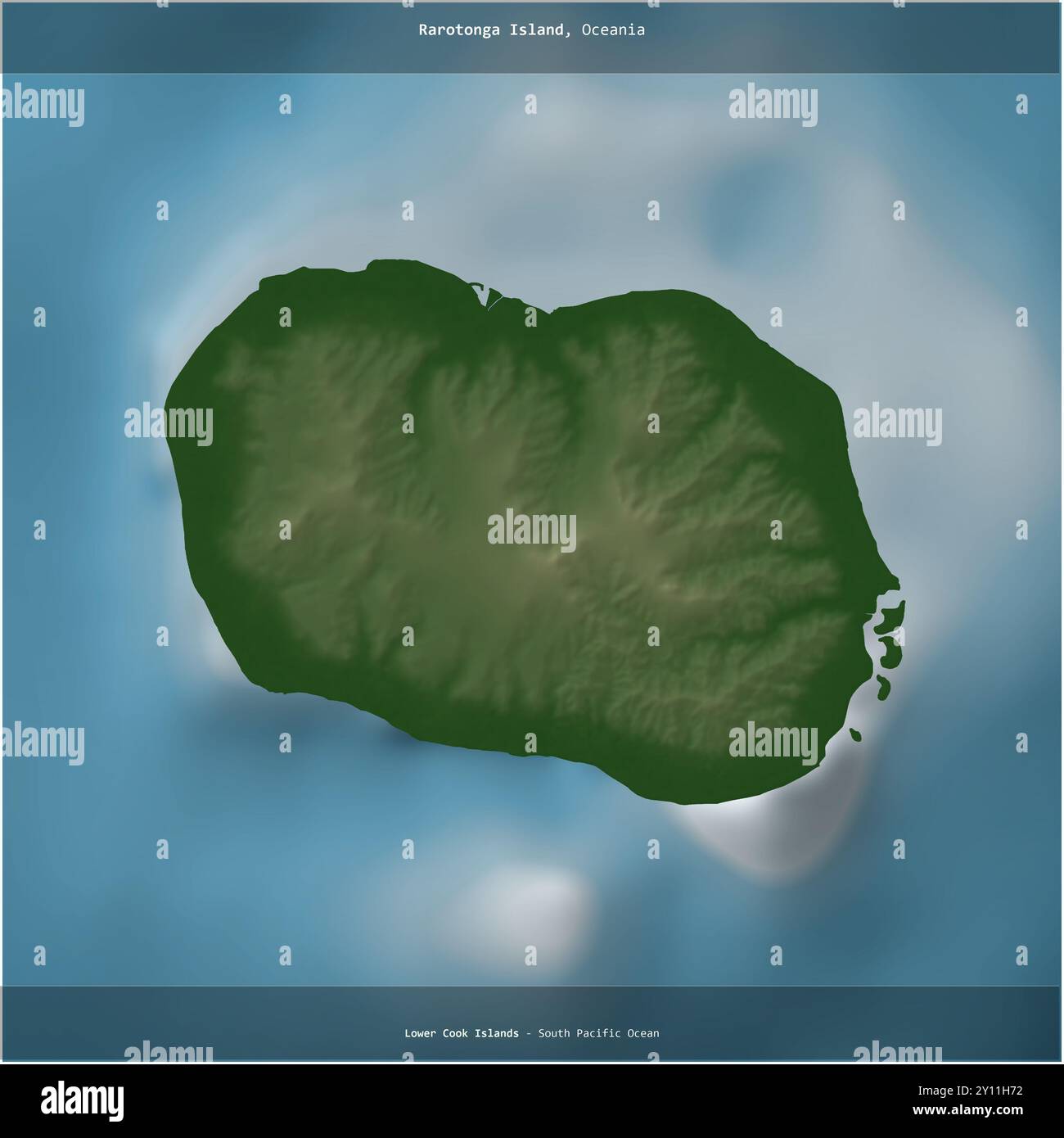 Rarotonga Island in the South Pacific Ocean, belonging to Cook Islands ...