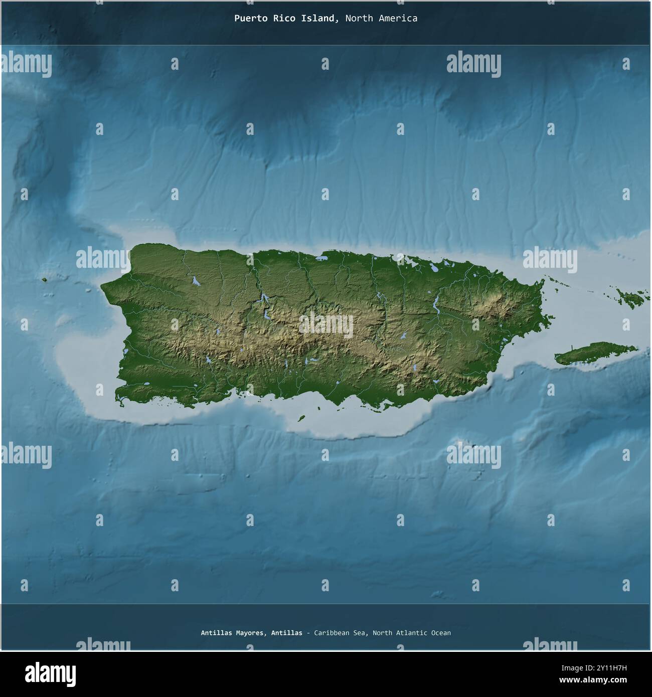 Puerto rico island map hi-res stock photography and images - Alamy