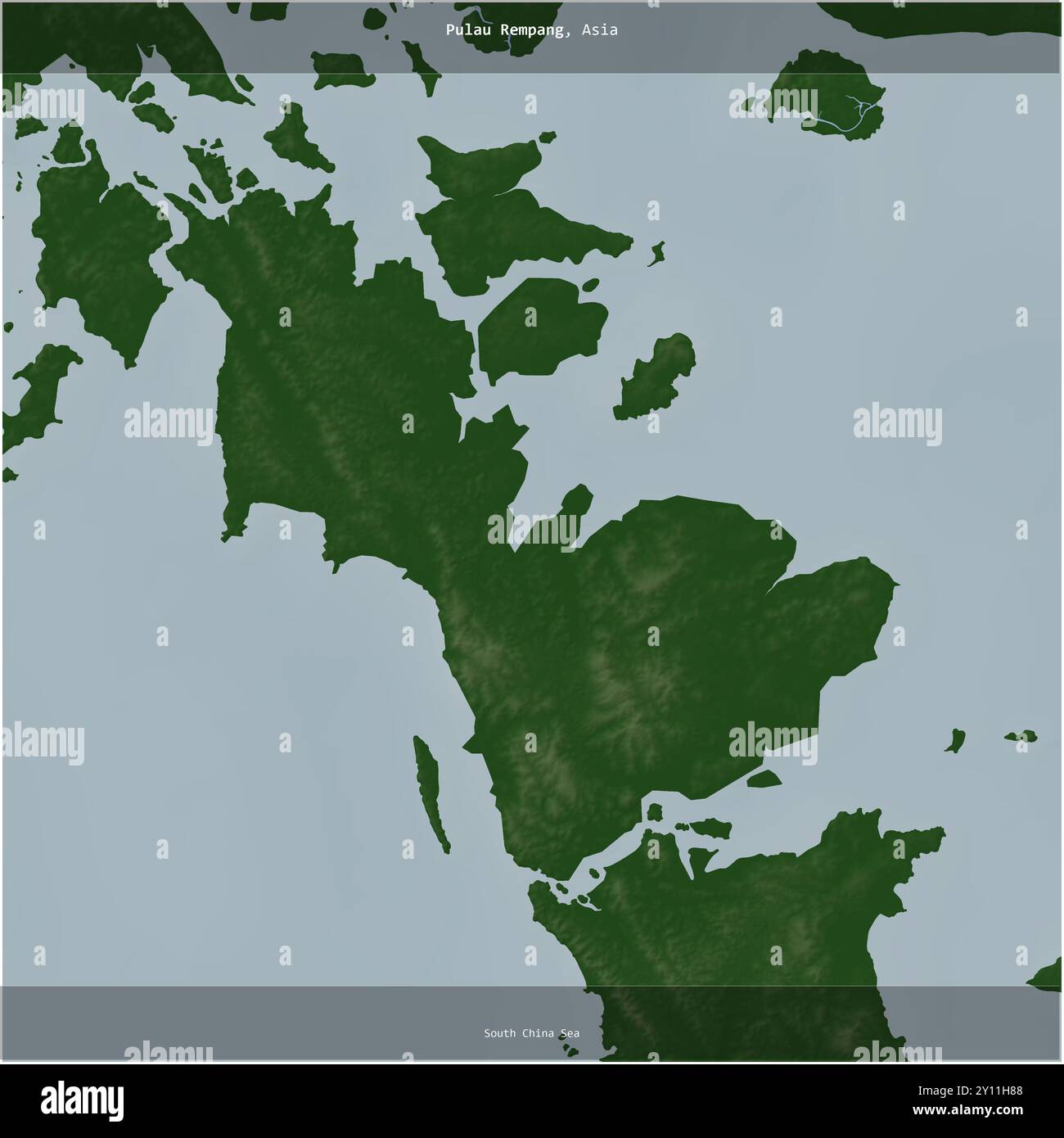 Pulau Rempang in the South China Sea, belonging to Indonesia, cropped ...
