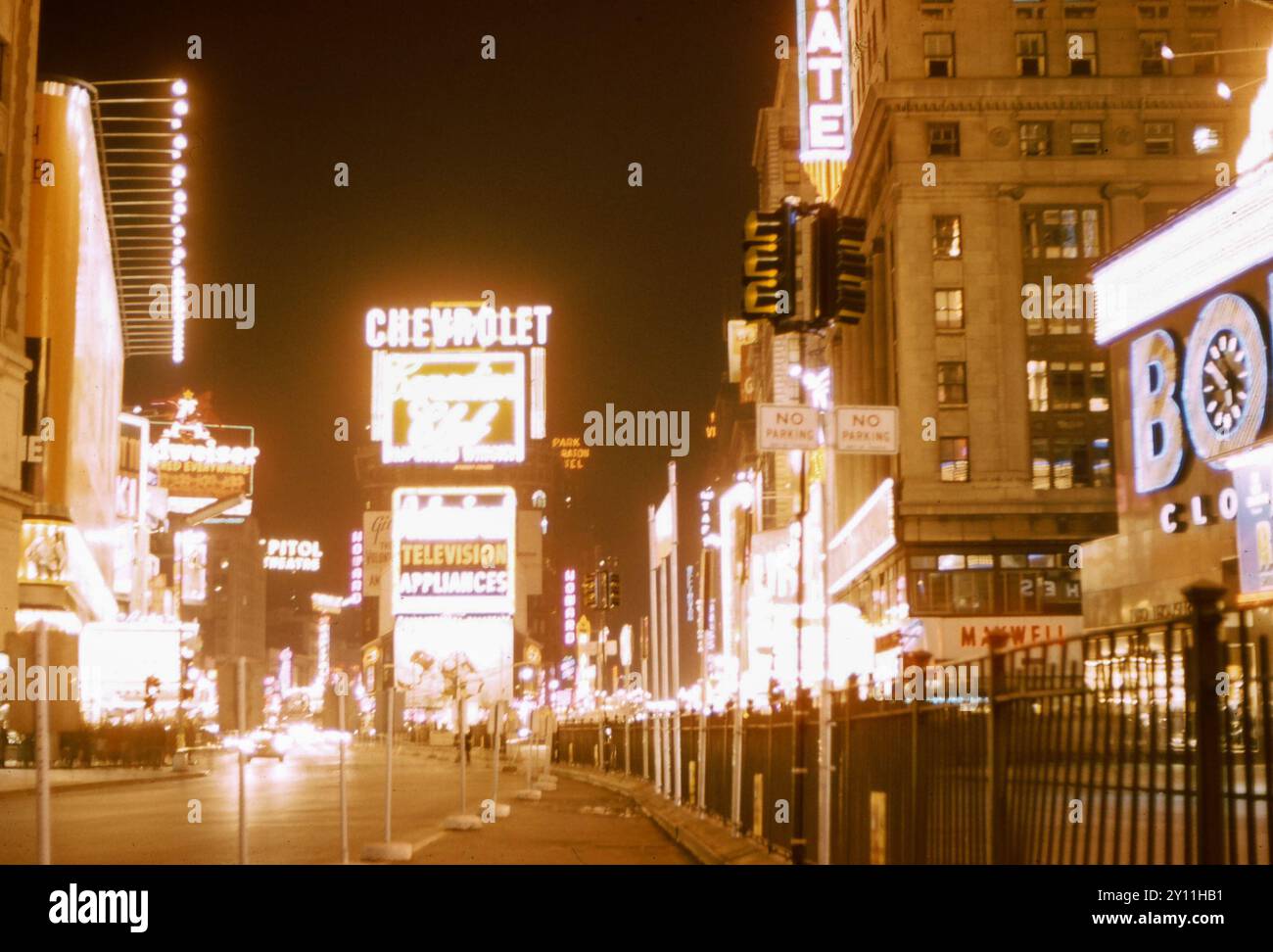 Times square night retro hi-res stock photography and images - Alamy