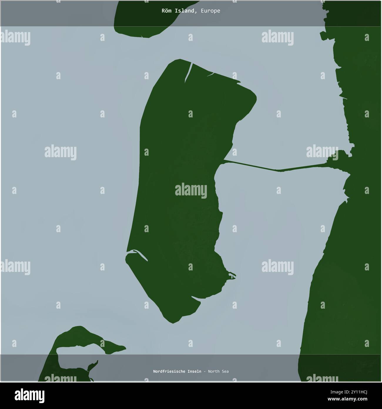 Rom Island in the North Sea, belonging to Denmark, cropped to square on ...