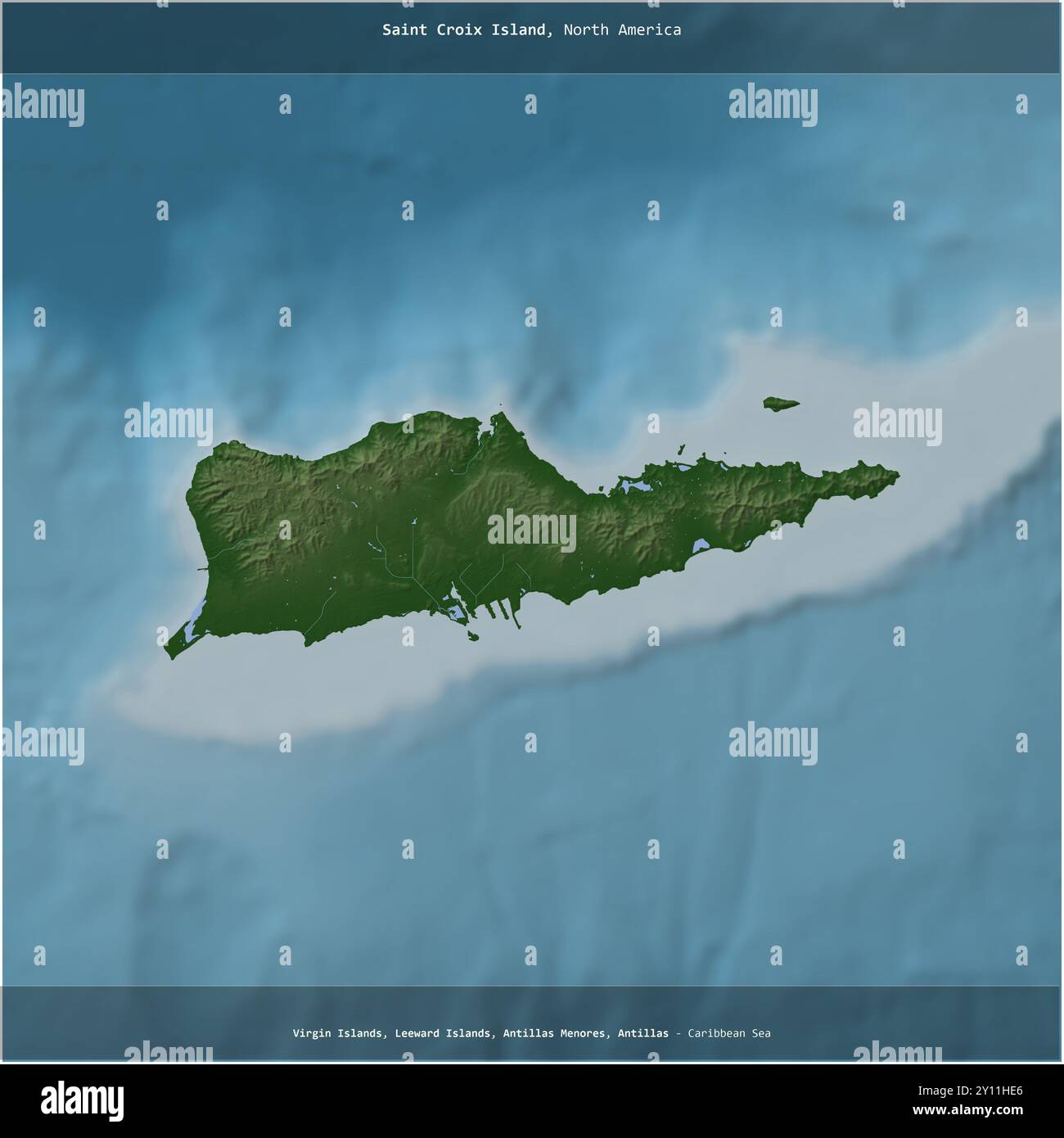 Saint Croix Island in the Caribbean Sea, belonging to U. S. Virgin ...