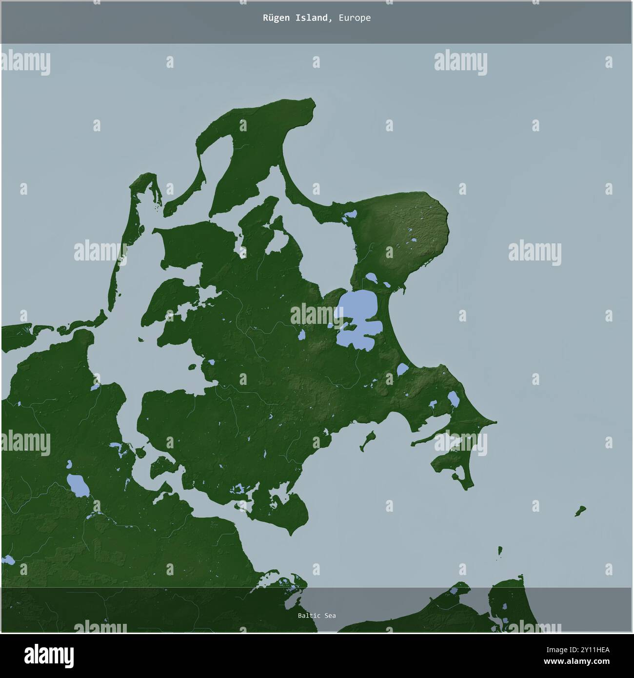 Rugen Island in the Baltic Sea, belonging to Germany, cropped to square ...