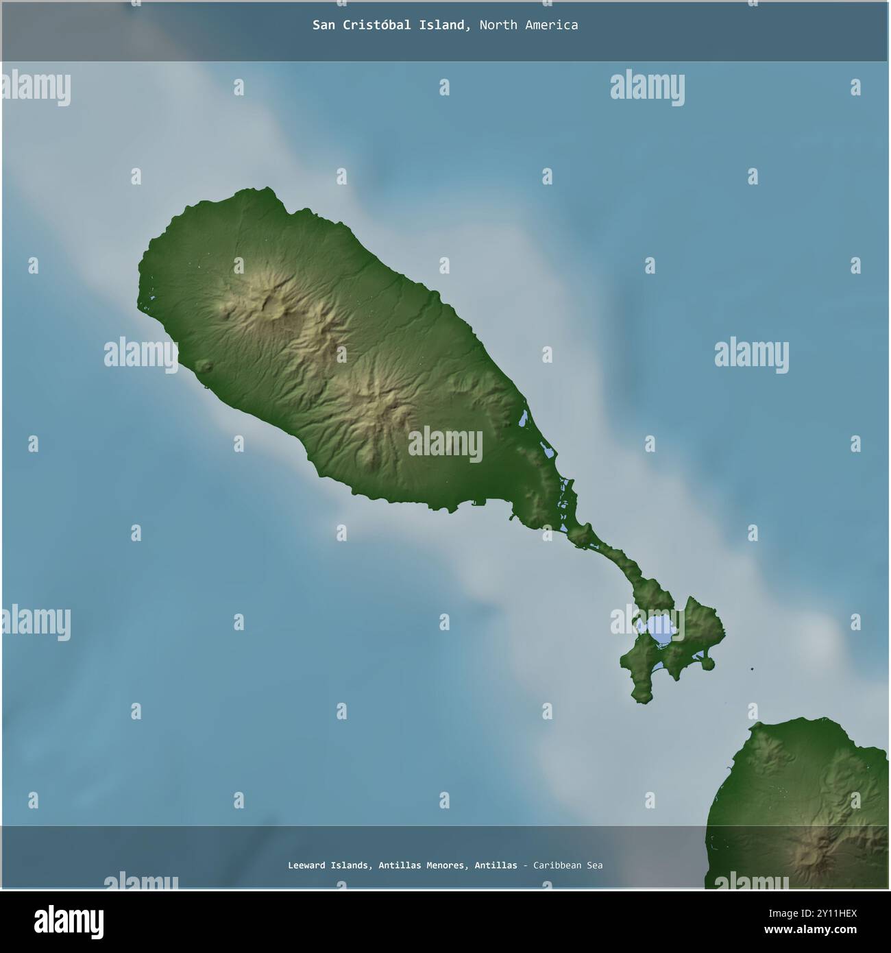 San Cristobal Island in the Caribbean Sea, belonging to Saint Kitts and ...
