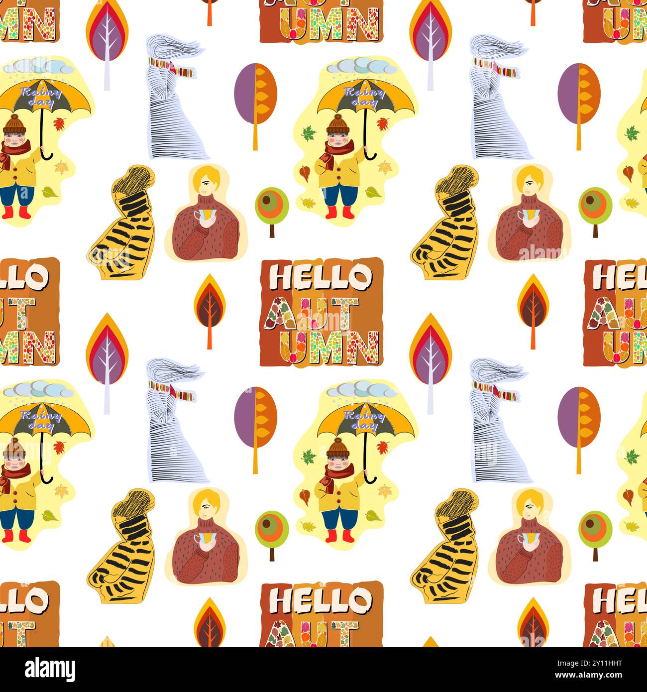 This vibrant image showcases a delightful pattern celebrating the ...