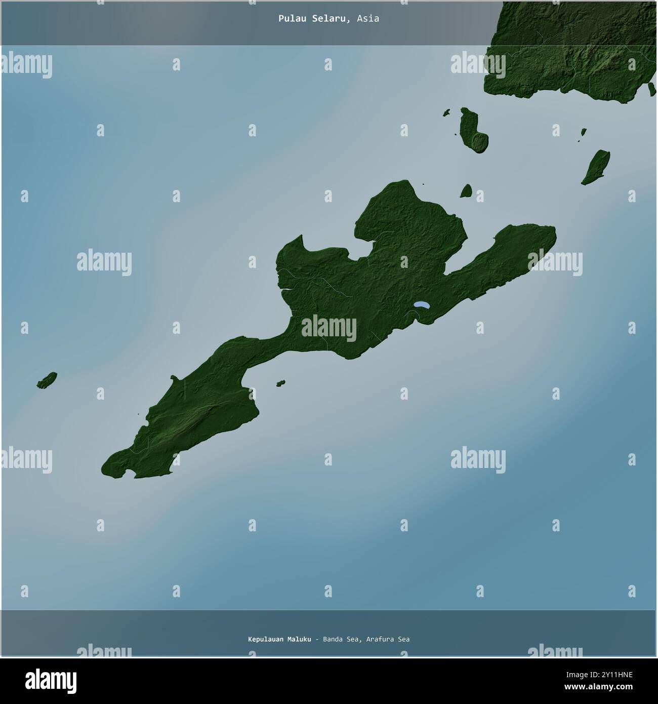 Pulau Selaru in the Banda Sea, belonging to Indonesia, cropped to ...