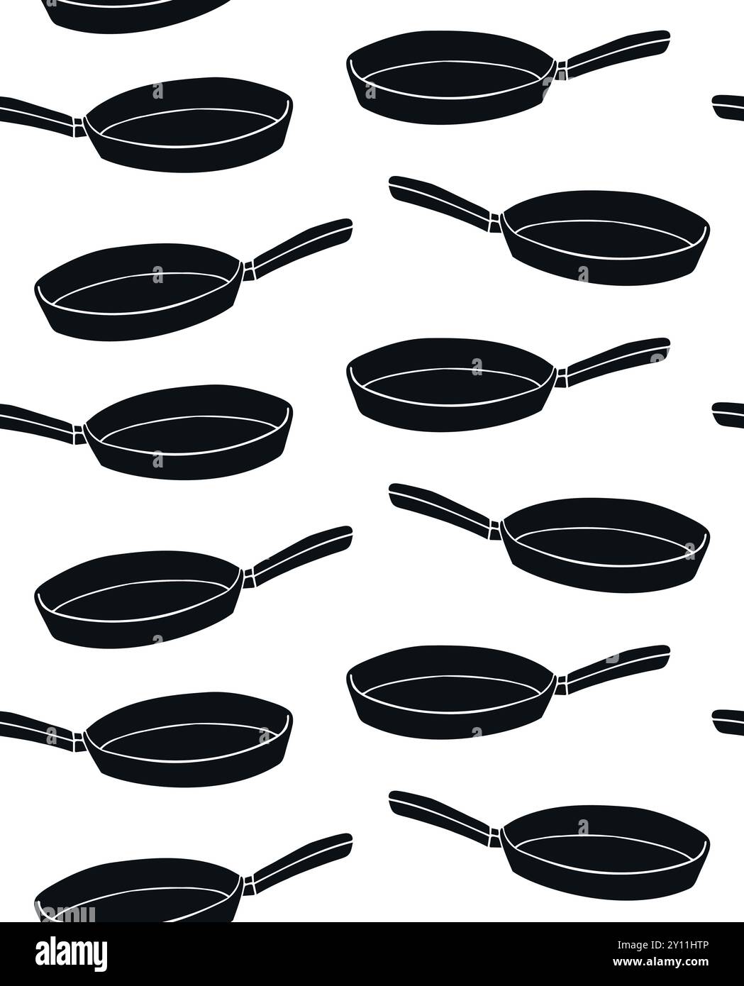 Vector seamless pattern of hand drawn frying pan Stock Vector Image ...
