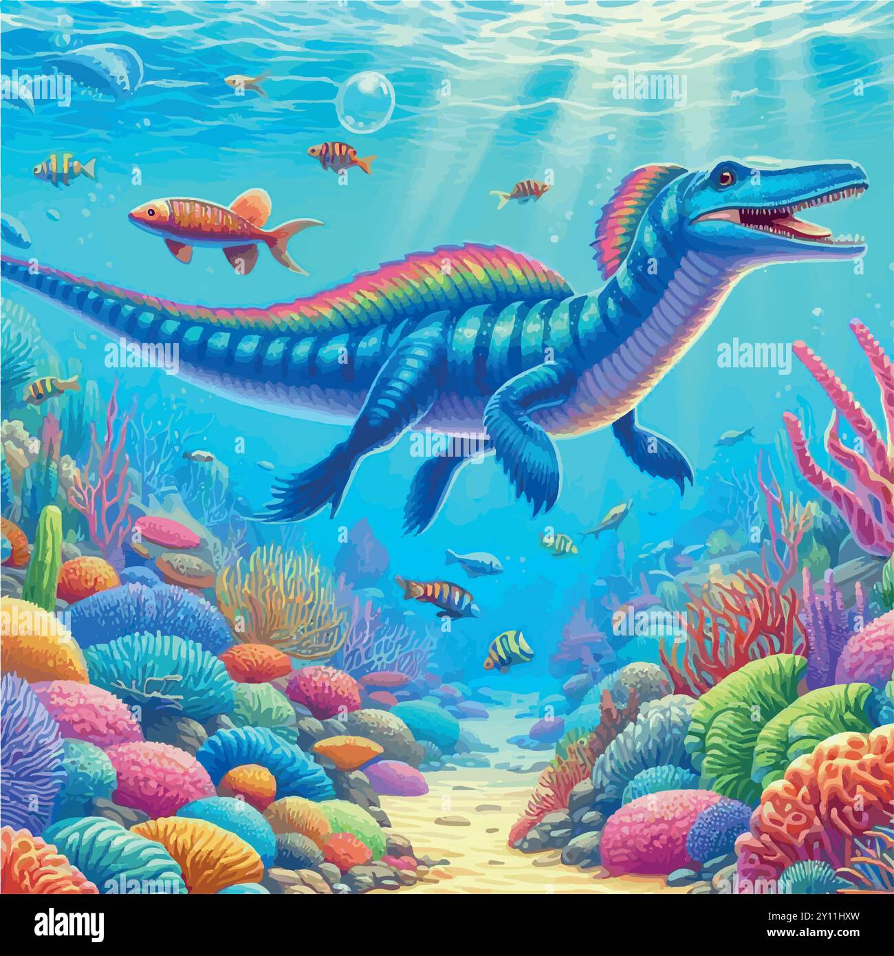 Mosasaurus cartoon Stock Vector Images - Alamy