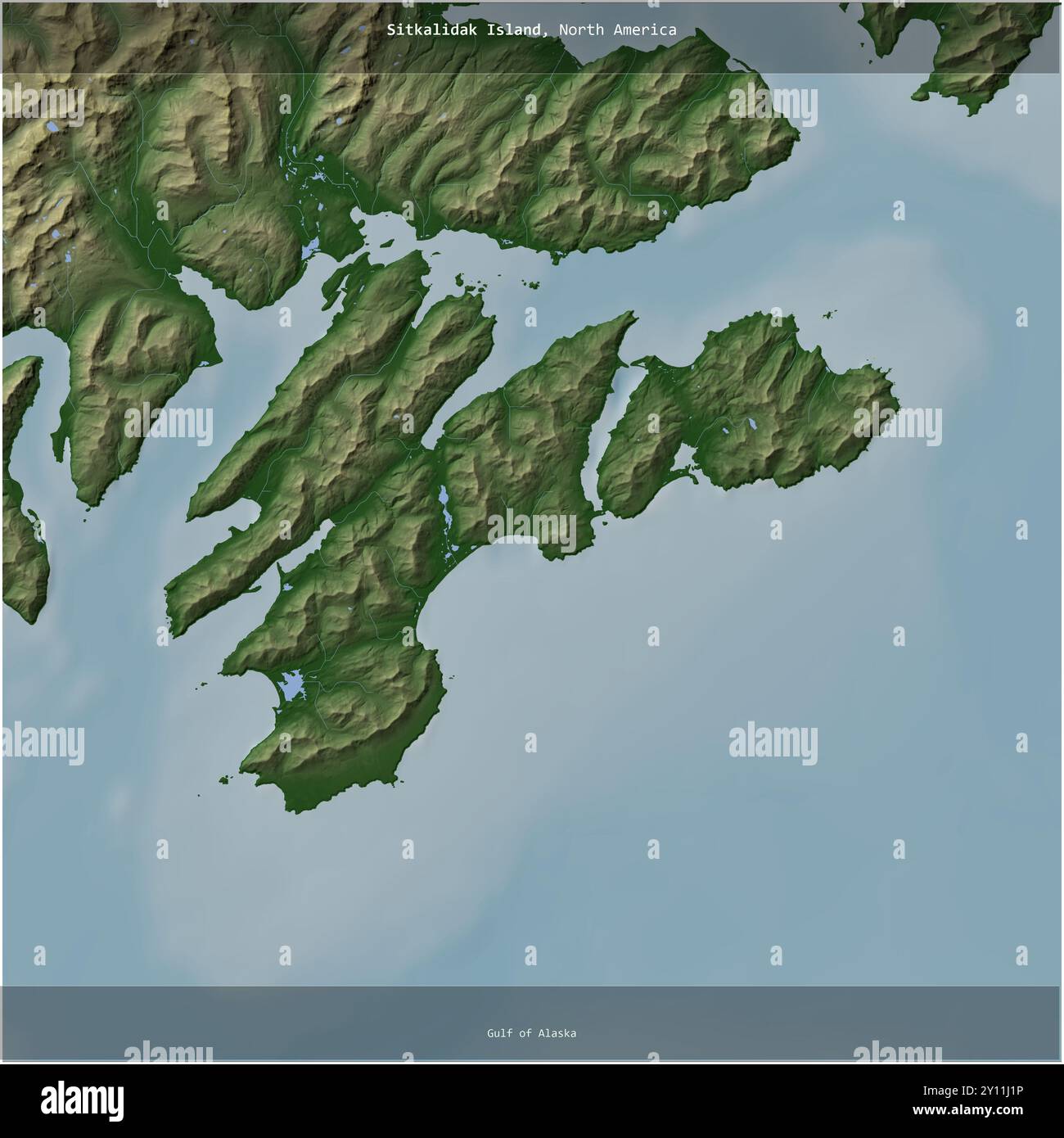 Sitkalidak Island in the Gulf of Alaska, belonging to United States ...