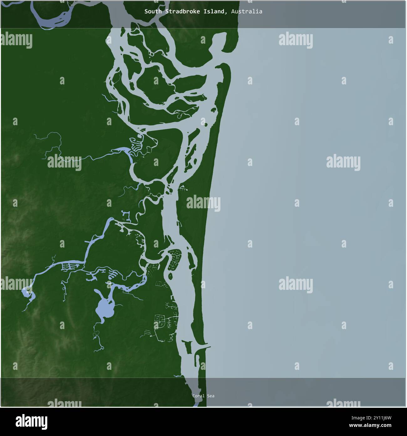 South Stradbroke Island in the Coral Sea, belonging to Australia ...