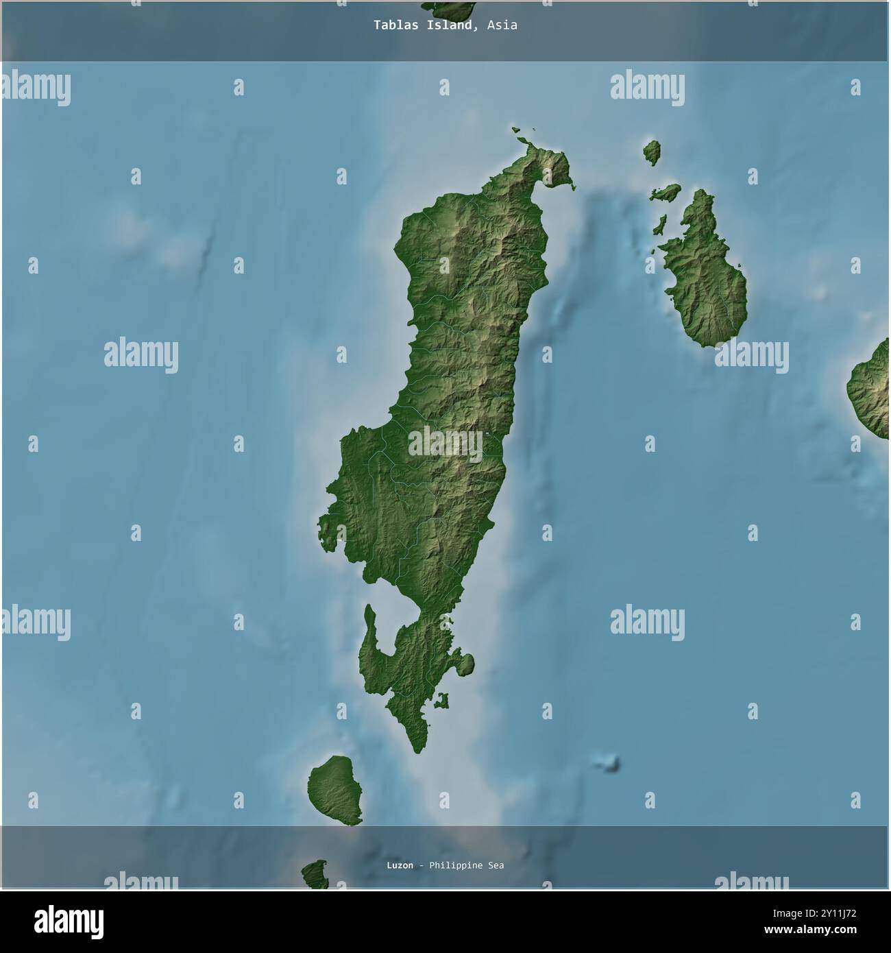 Tablas Island in the Philippine Sea, belonging to Philippines, cropped ...