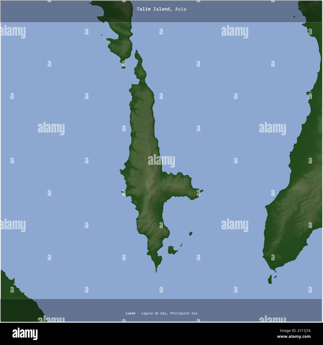 Talim Island in the Laguna de Bay, belonging to Philippines, cropped to ...