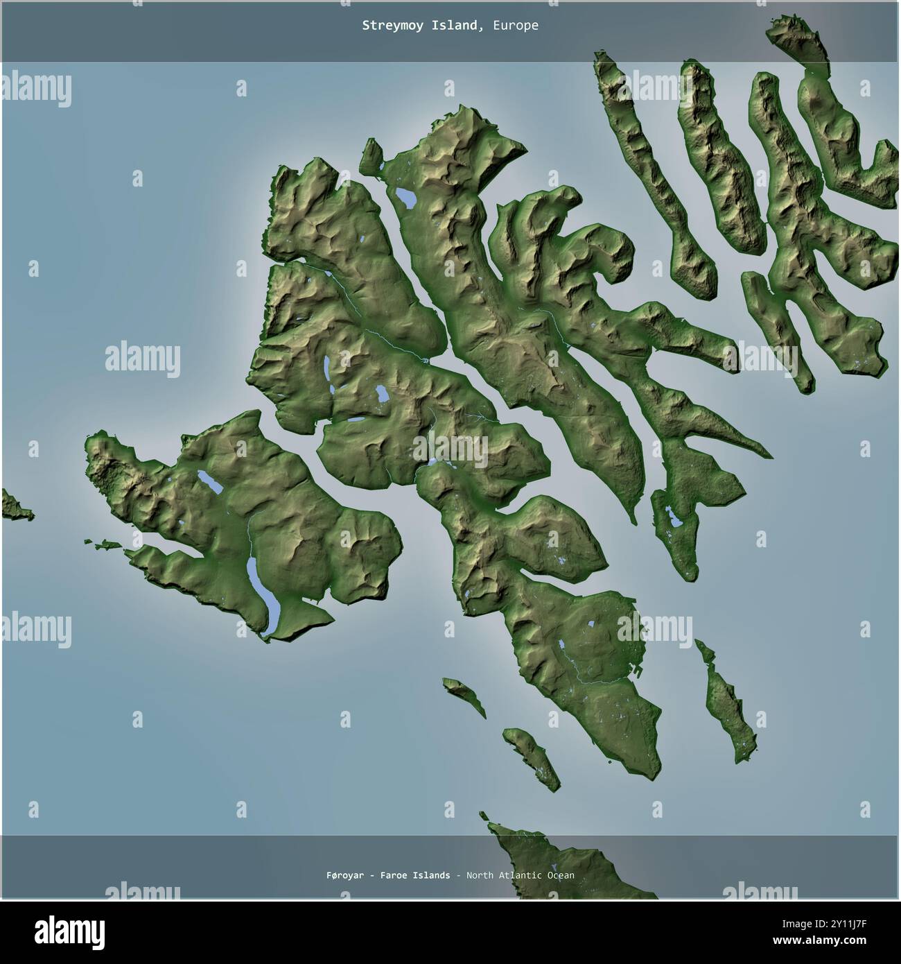 Streymoy Island in the North Atlantic Ocean, belonging to Faroe Islands ...