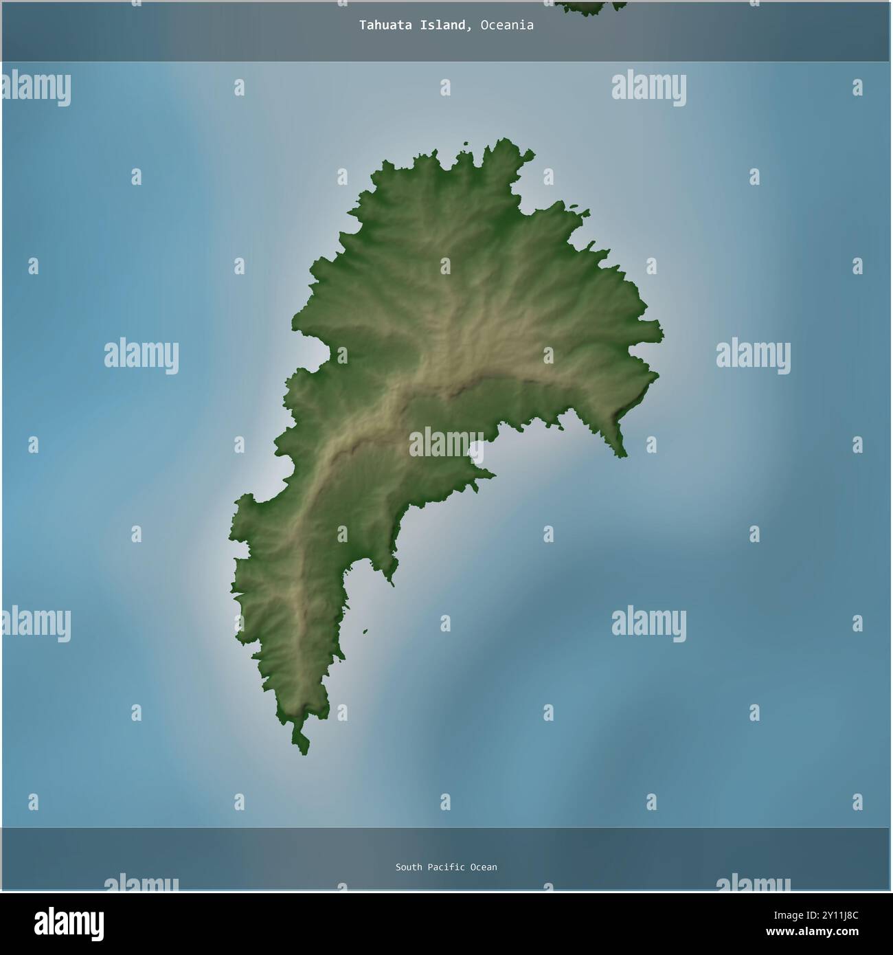 Tahuata Island in the South Pacific Ocean, belonging to France, cropped ...