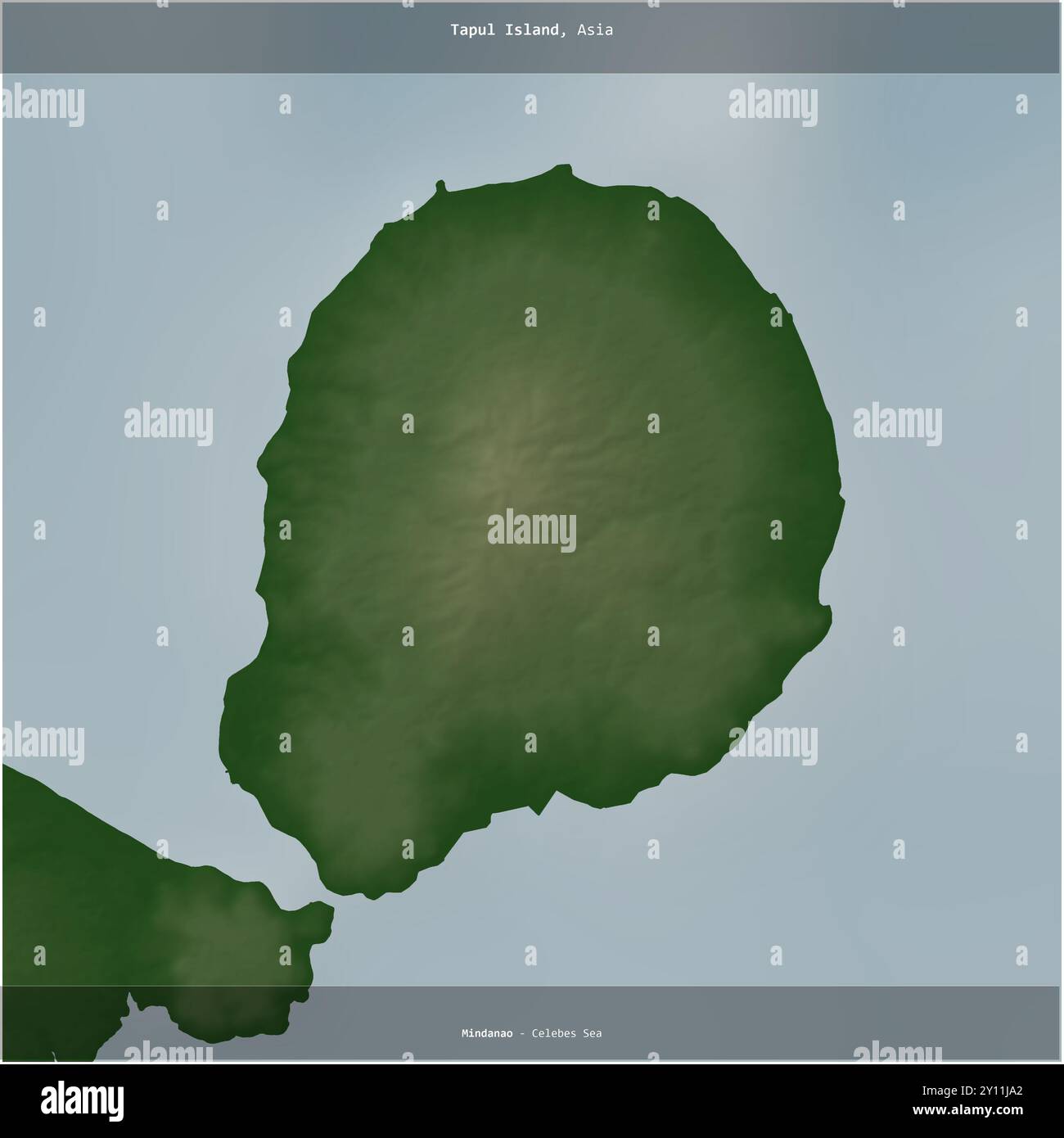 Tapul Island in the Celebes Sea, belonging to Philippines, cropped to ...