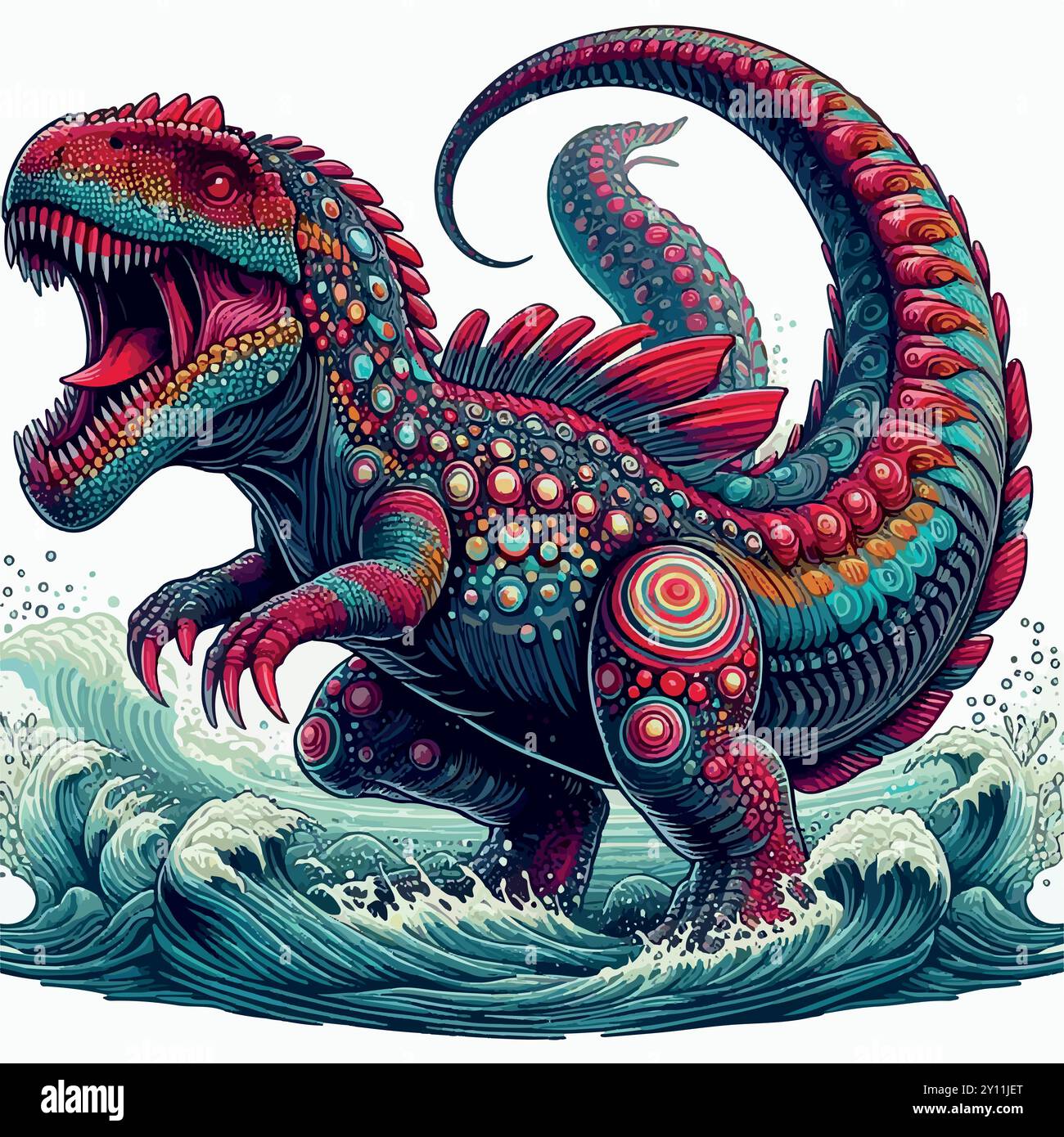 Mosasaurus: A Marine Reptile That Dominated the Ancient Seas Stock ...