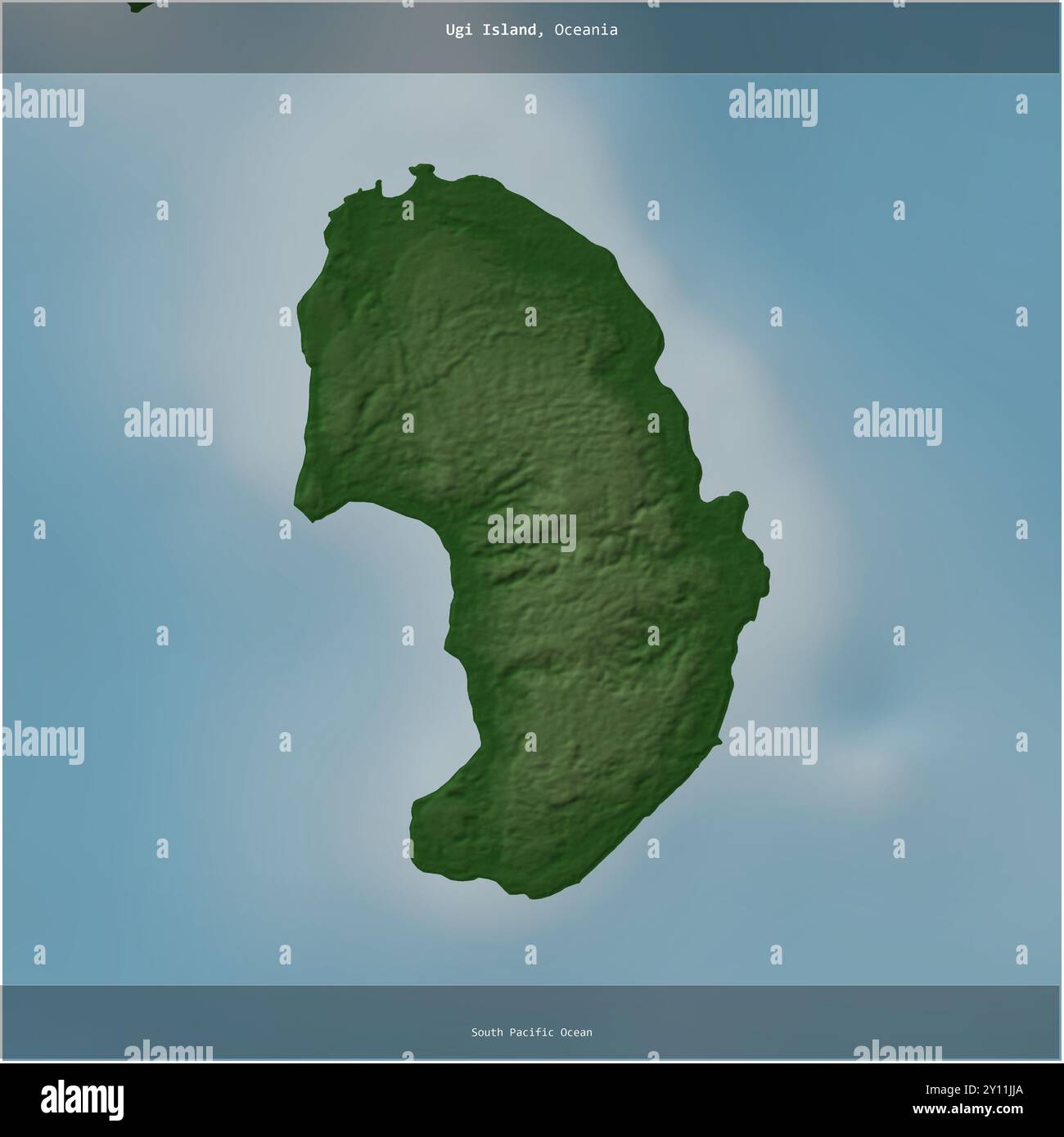 Ugi Island in the South Pacific Ocean, belonging to Solomon Islands ...