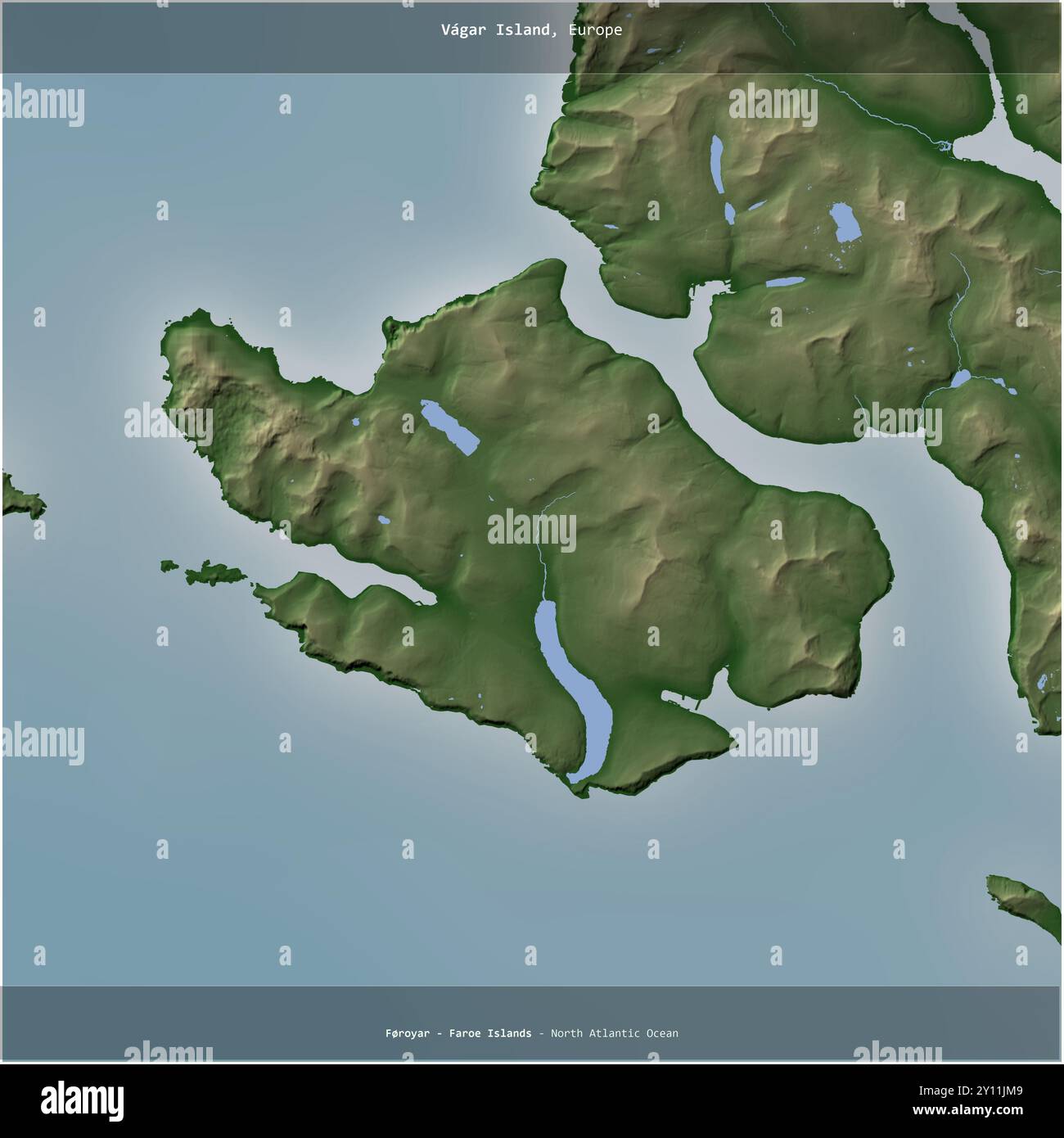 Vagar Island in the North Atlantic Ocean, belonging to Faroe Islands ...