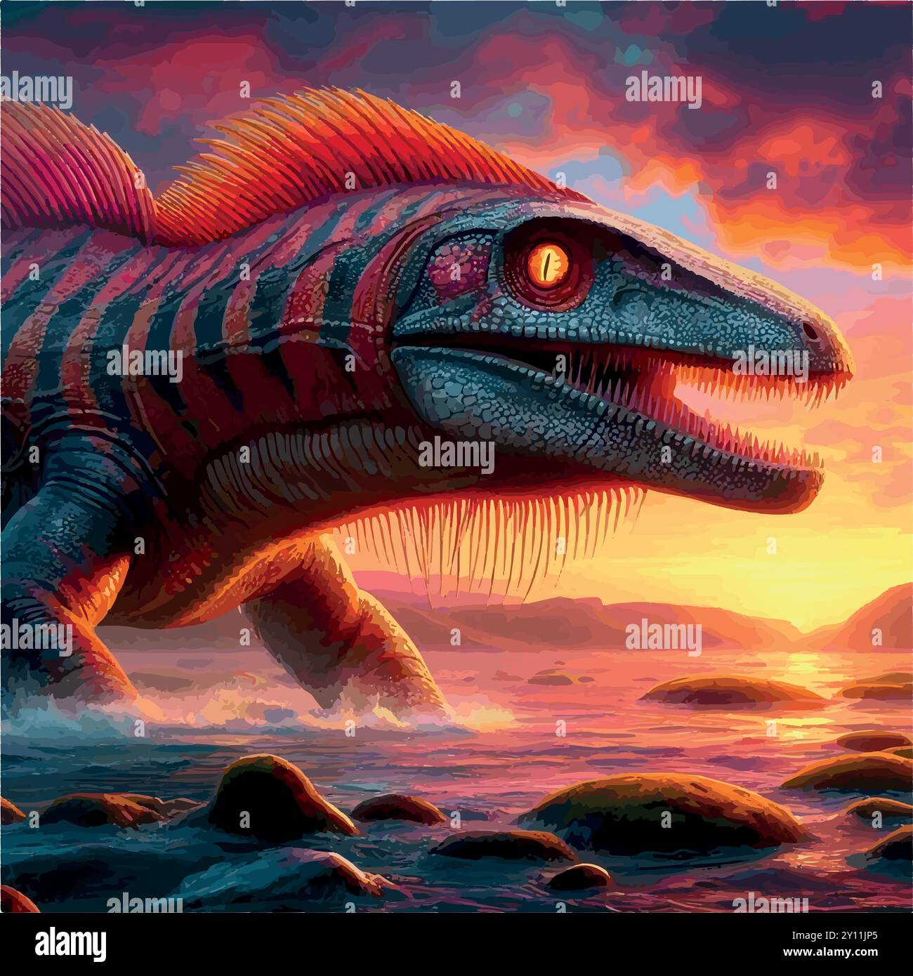 Mosasaurus: Behavior and Adaptations of a Sea Predator Stock Vector ...