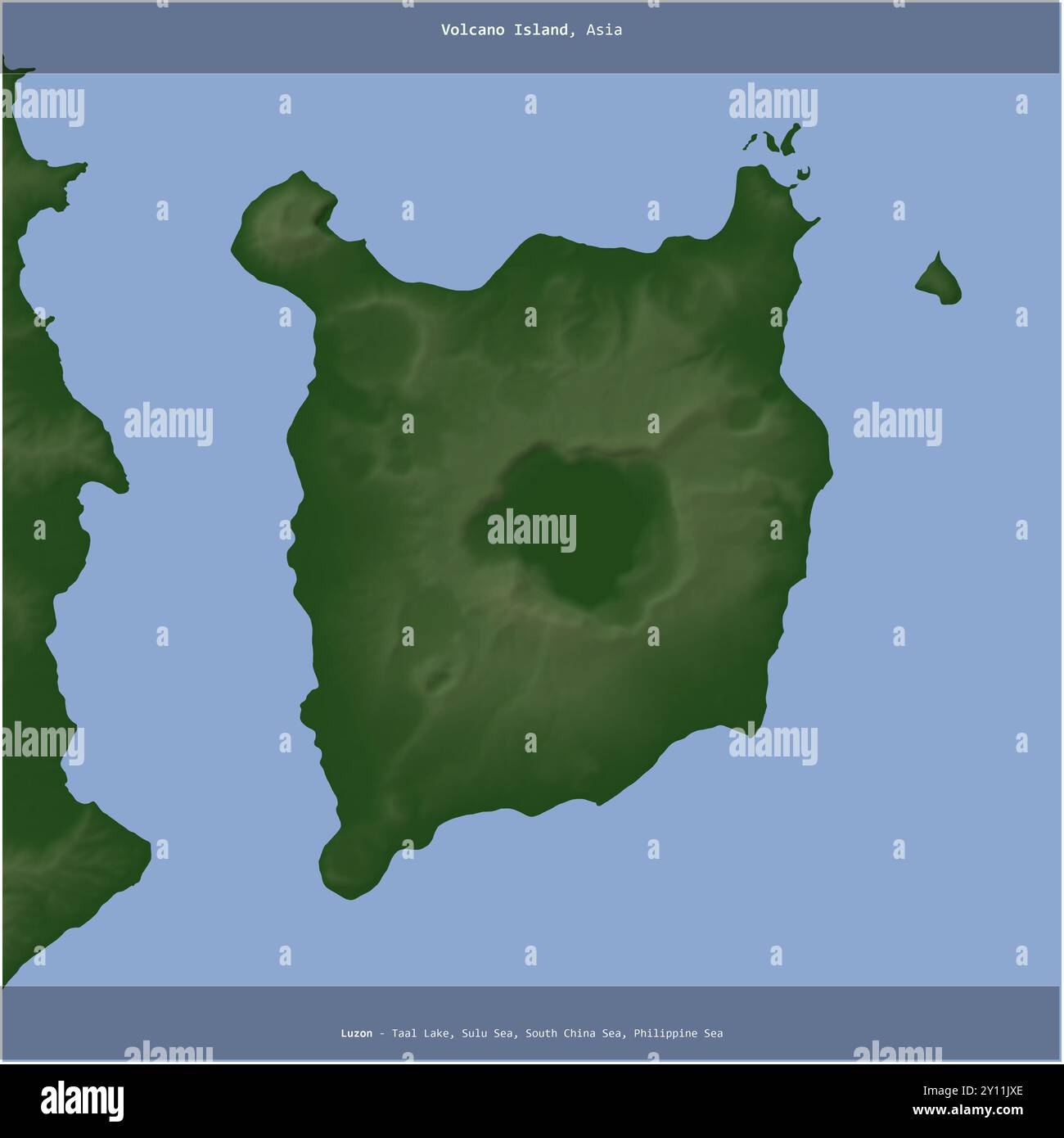 Volcano Island in the Sulu Sea, belonging to Philippines, cropped to ...