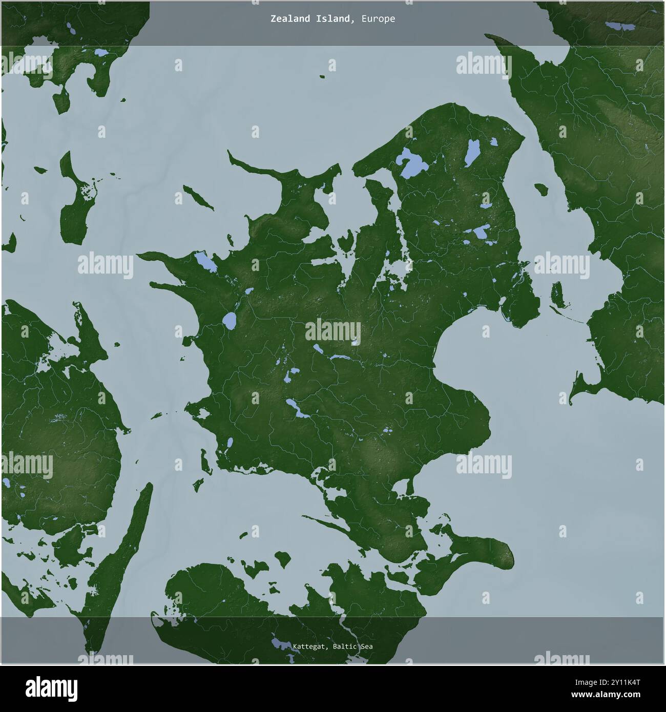 Zealand Island in the Kattegat, belonging to Denmark, cropped to square ...