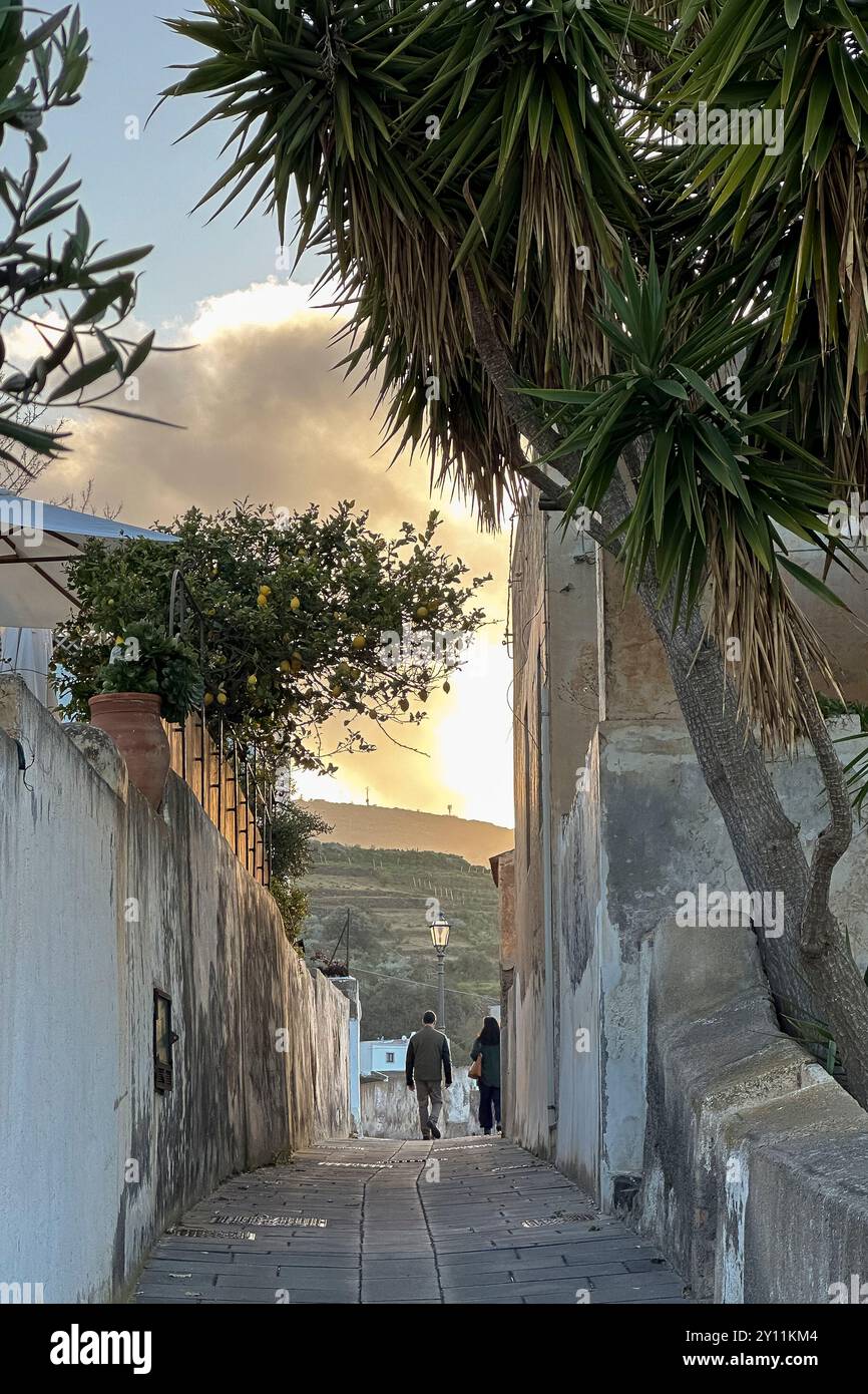 Italy, Tyrrhenian Sea, Lipari Islands / Aeolian Islands, Salina, Malfa ...