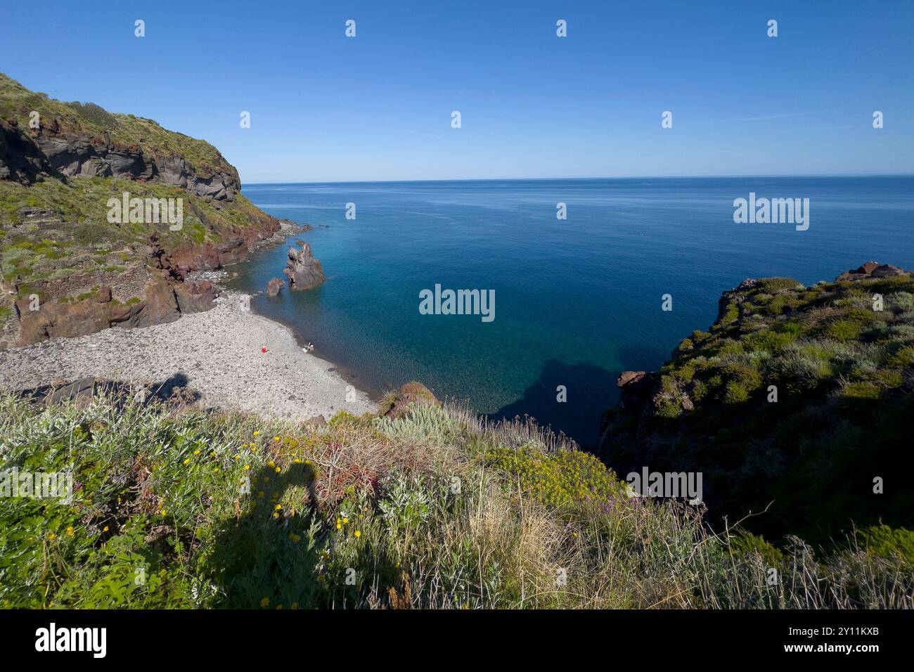 Italy, Tyrrhenian Sea, Lipari Islands / Aeolian Islands, Salina, Malfa ...