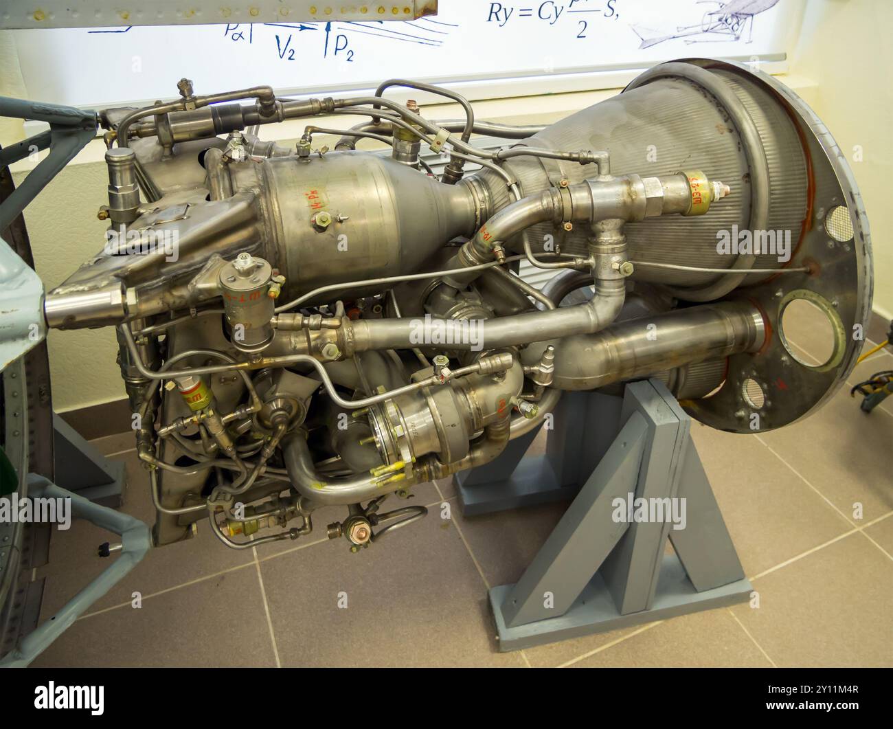Dubna, Russia - August 22, 2023: Two-chamber liquid jet engine C5.44 of ...