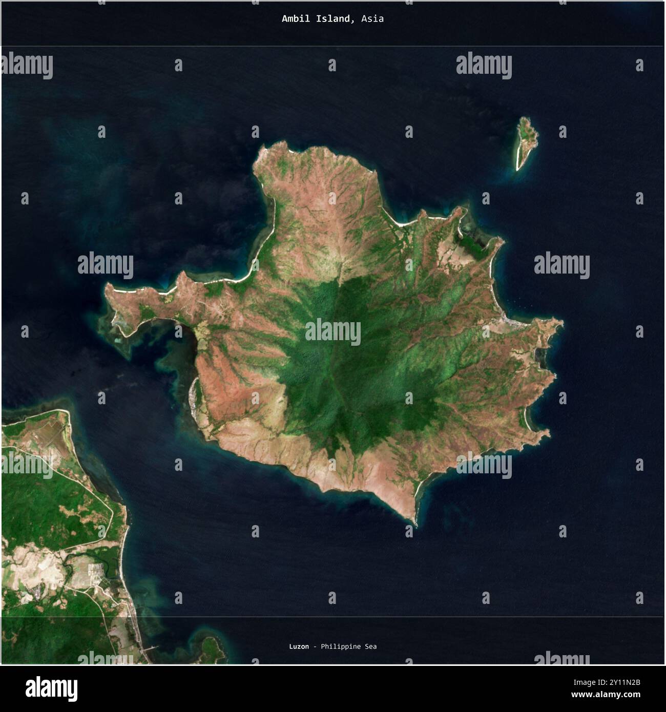Ambil Island in the Philippine Sea, belonging to Philippines, cropped ...