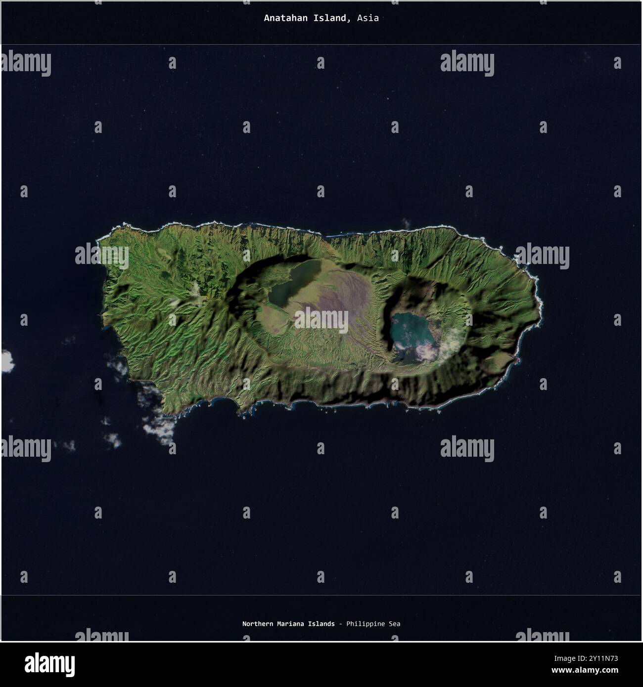 Anatahan Island in the Philippine Sea, belonging to United States ...