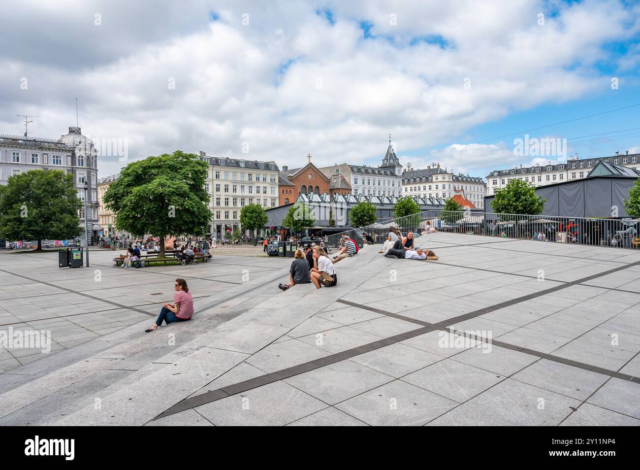 Copenhagen, Denmark, July 24, 2024 - The Israel square, a contemporary ...
