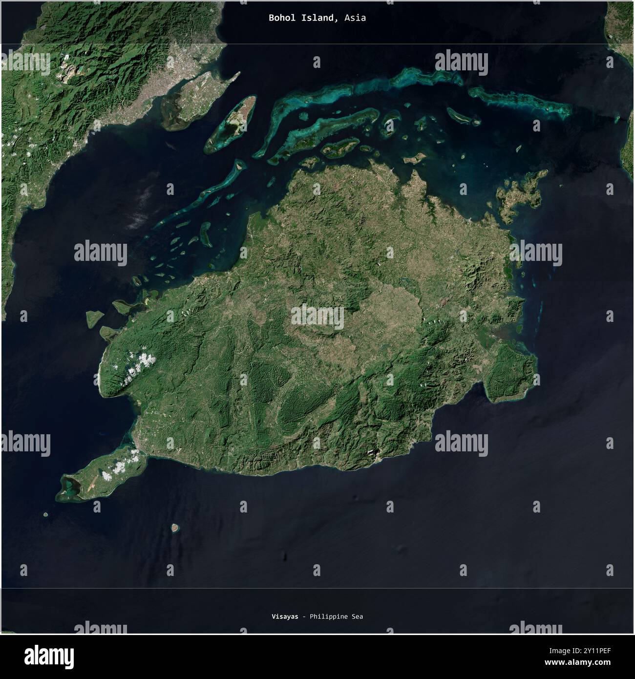 Bohol Island in the Philippine Sea, belonging to Philippines, cropped ...