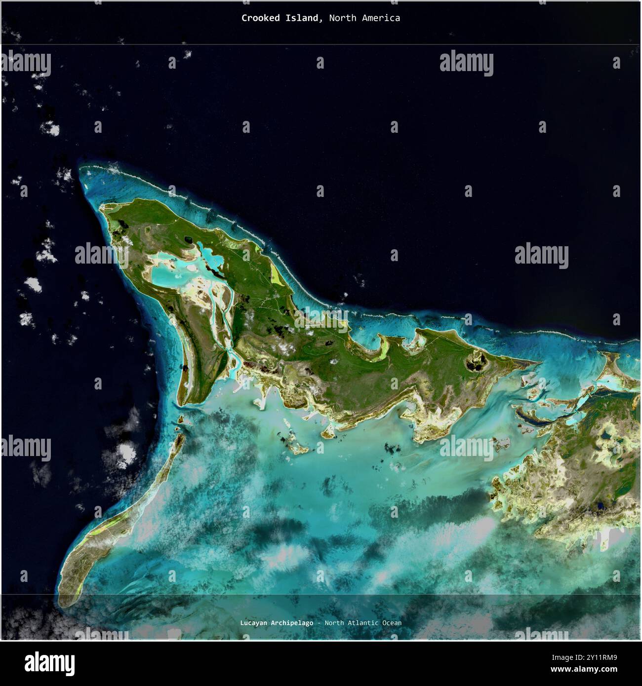 Crooked Island in the North Atlantic Ocean, belonging to Bahamas ...